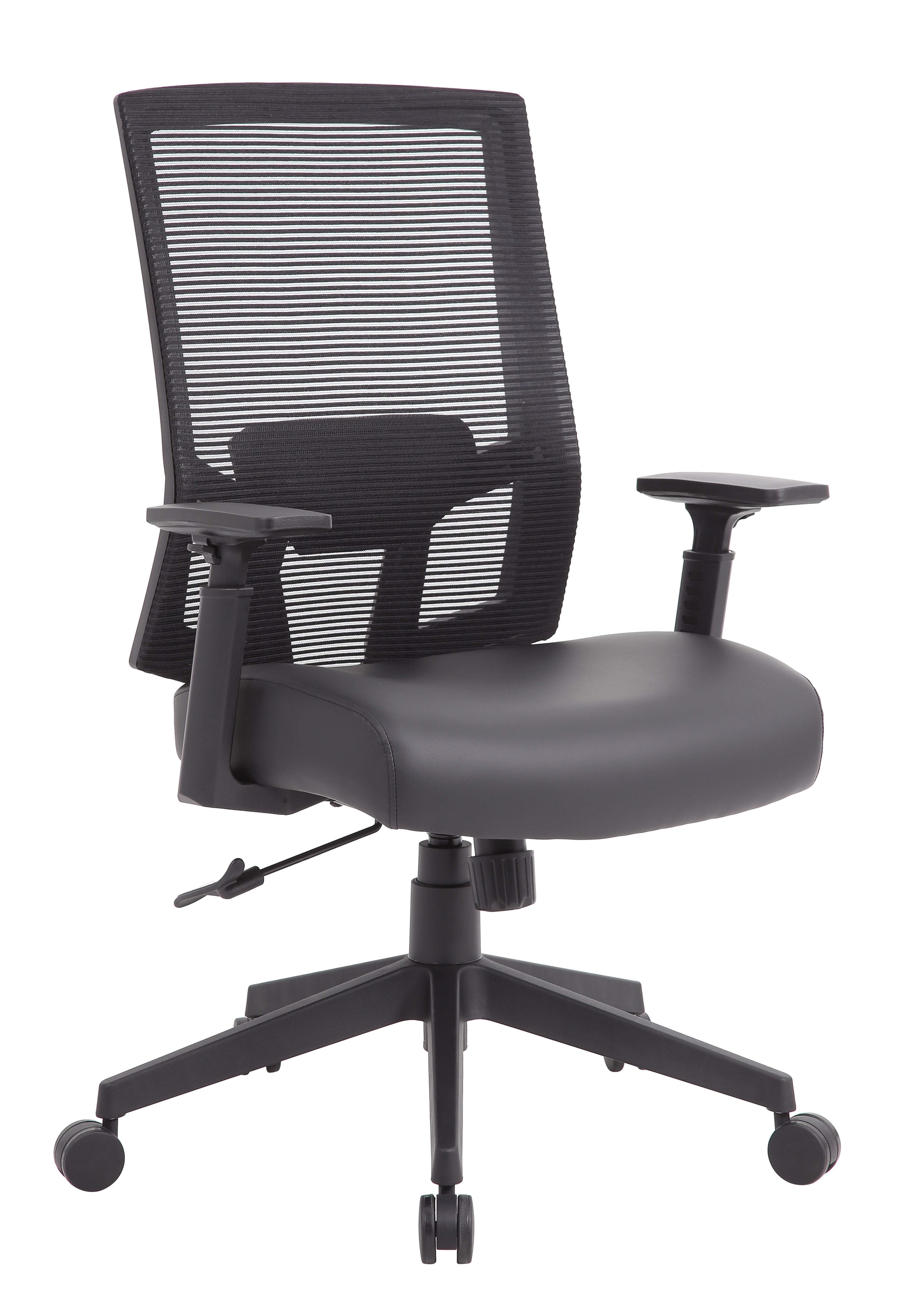 Boss Office Products Mesh Back Vinyl Task Chair with Synchro-Tilt ...