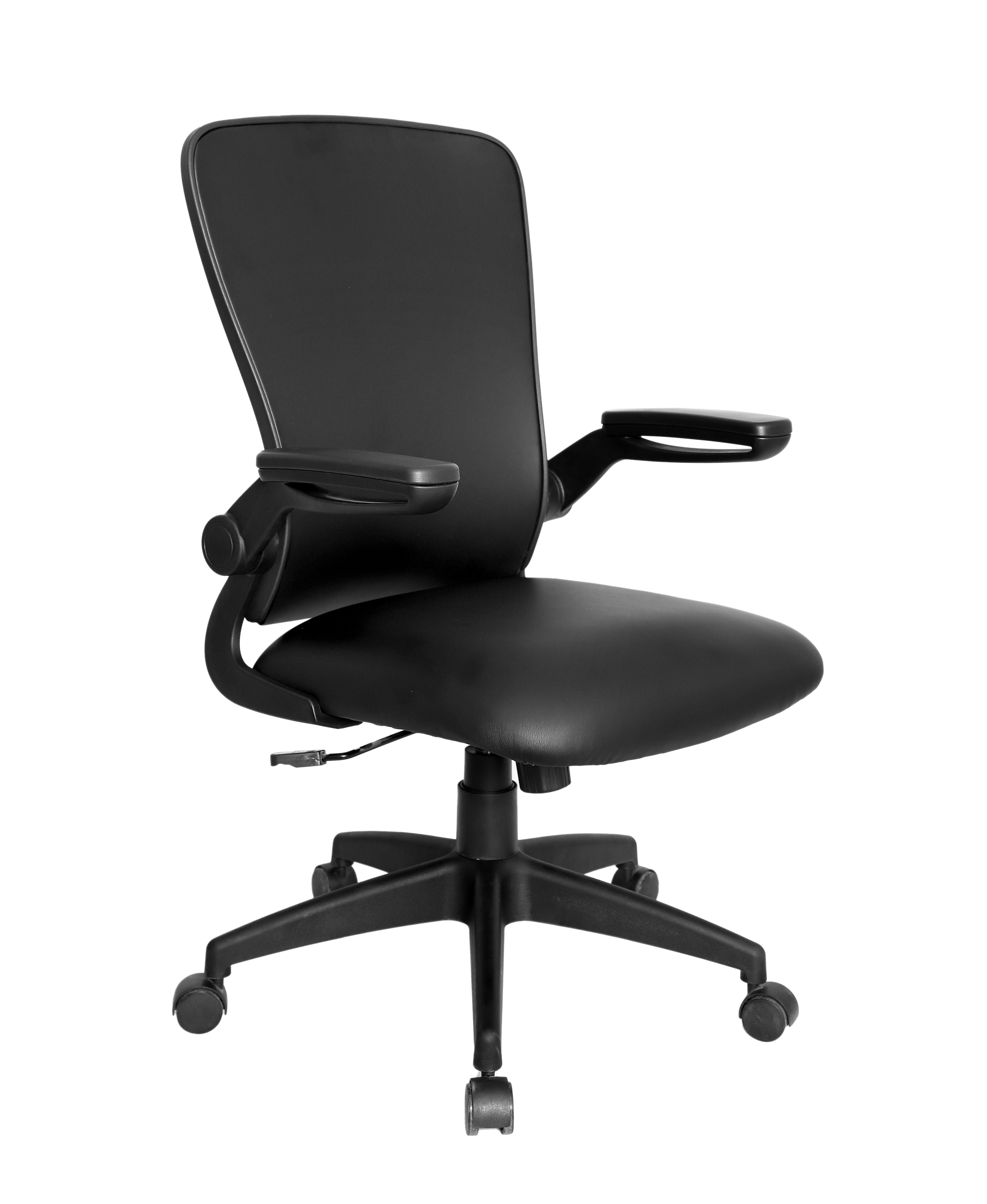 Boss Office Products Mesh Flip Arm Task Chair with Casters, Black ...