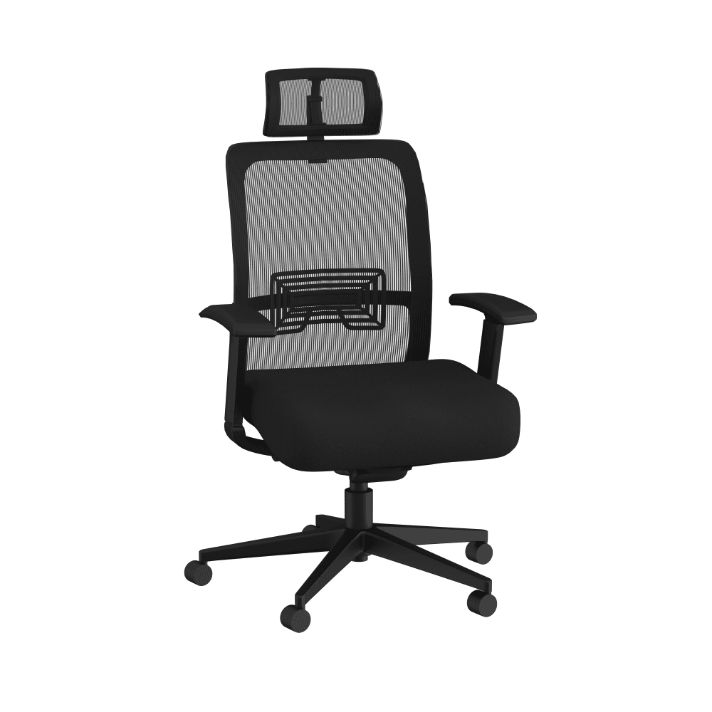 Boss Office Products Mesh Task Chair with Headrest and Memory Foam Seat ...
