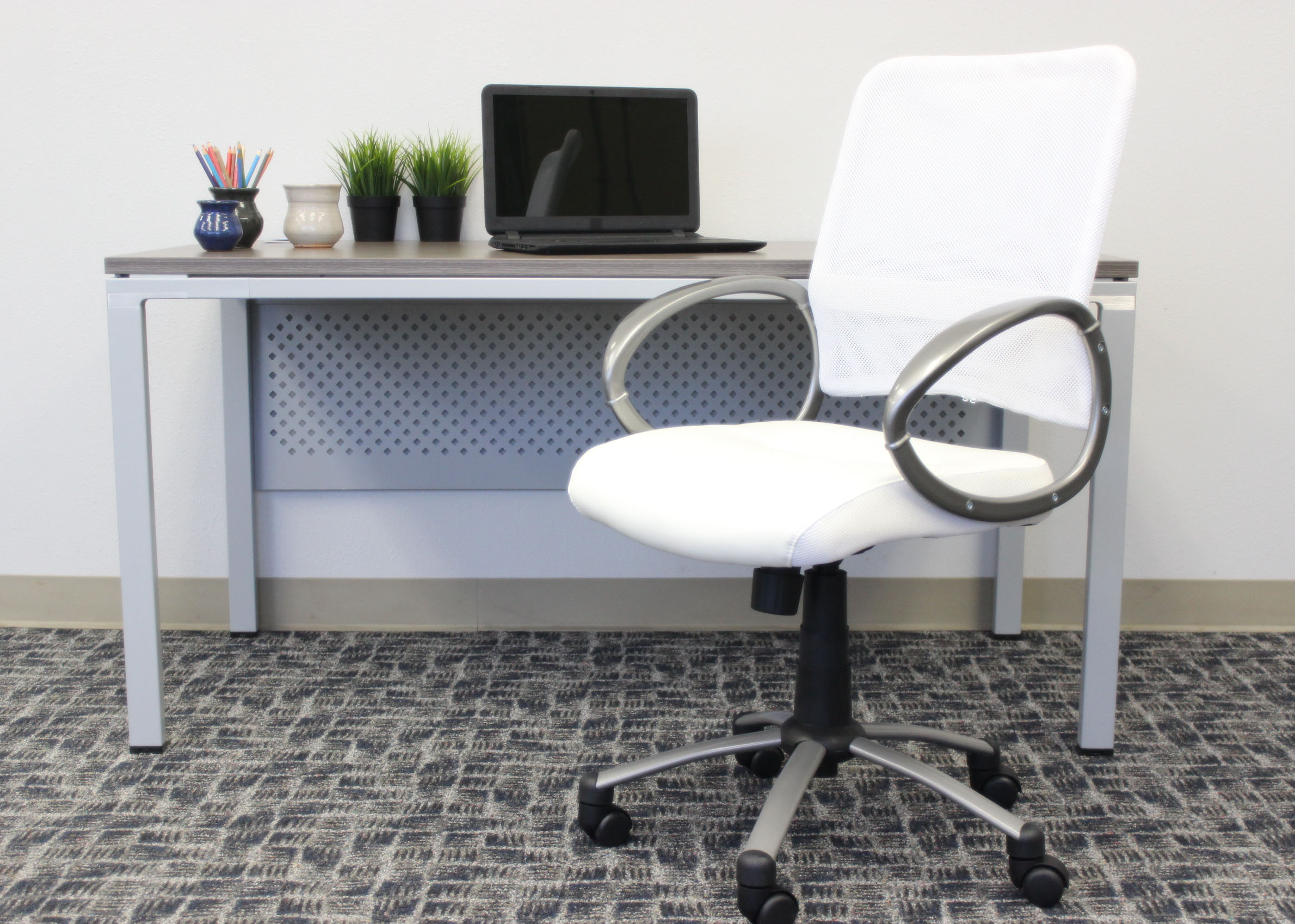 Boss Office Products White Adjustable Task Chair - Walmart.com