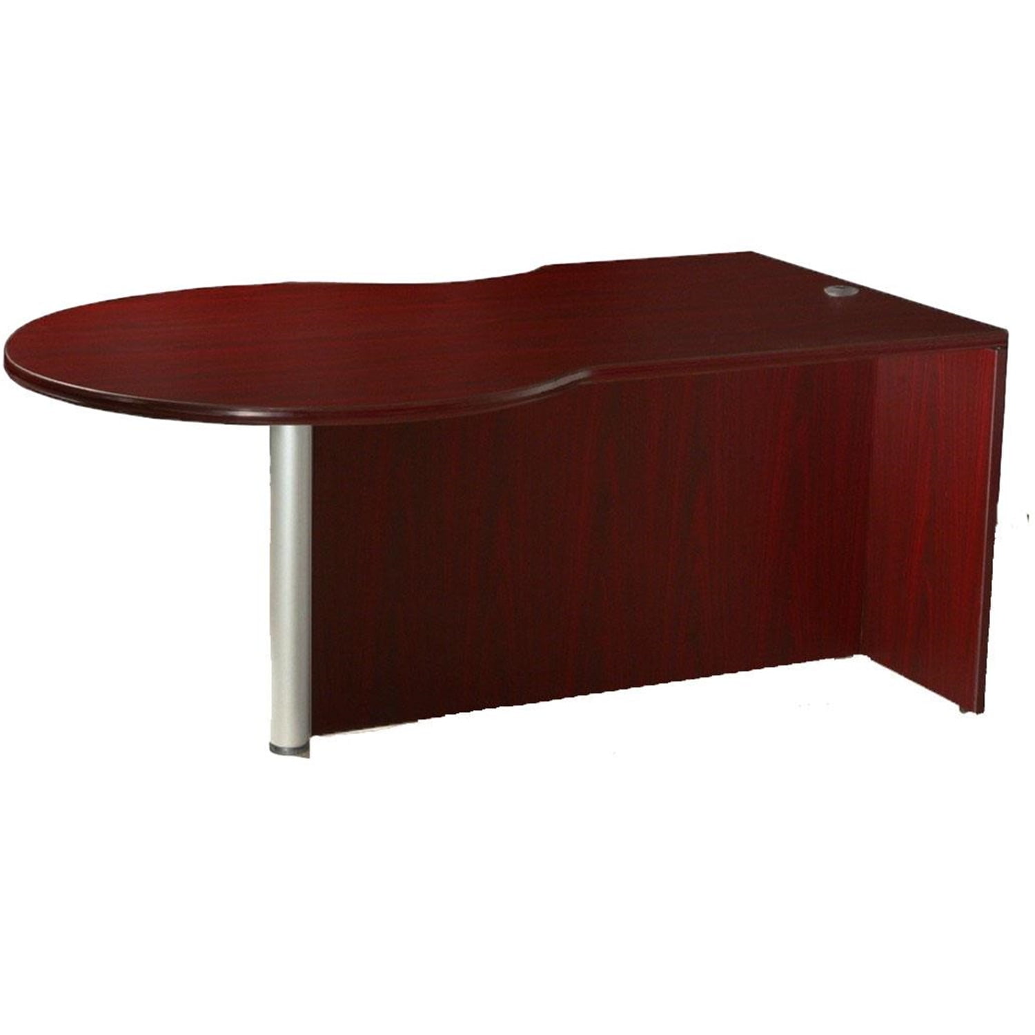 Boss Office Products Right Side P-Desk Shell in Mahogany - Walmart.com