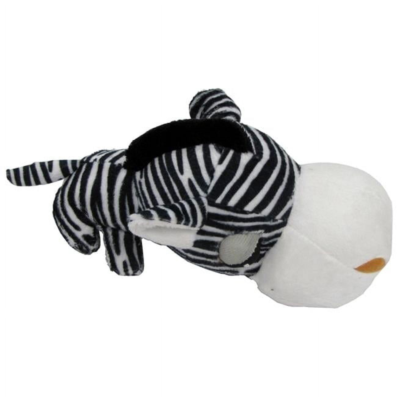 Boss Pet Products Mini Zebra FatHedz Plush Dog Toy - Zebra - Mini Size ...