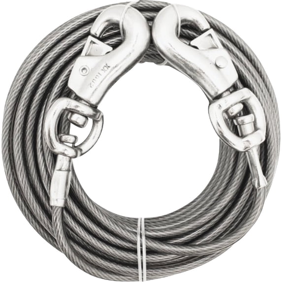 Boss Pet Westminster Pet Ruffin' it Super-Duty Dog Tie-Out Cable - Pack ...