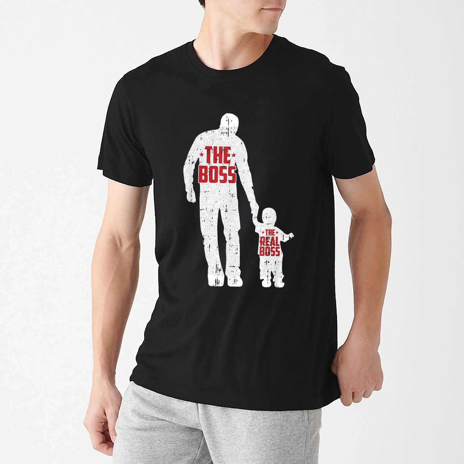 The Boss The Real Boss Fathers Day Dad Son Daughter Matching T Shirt ...