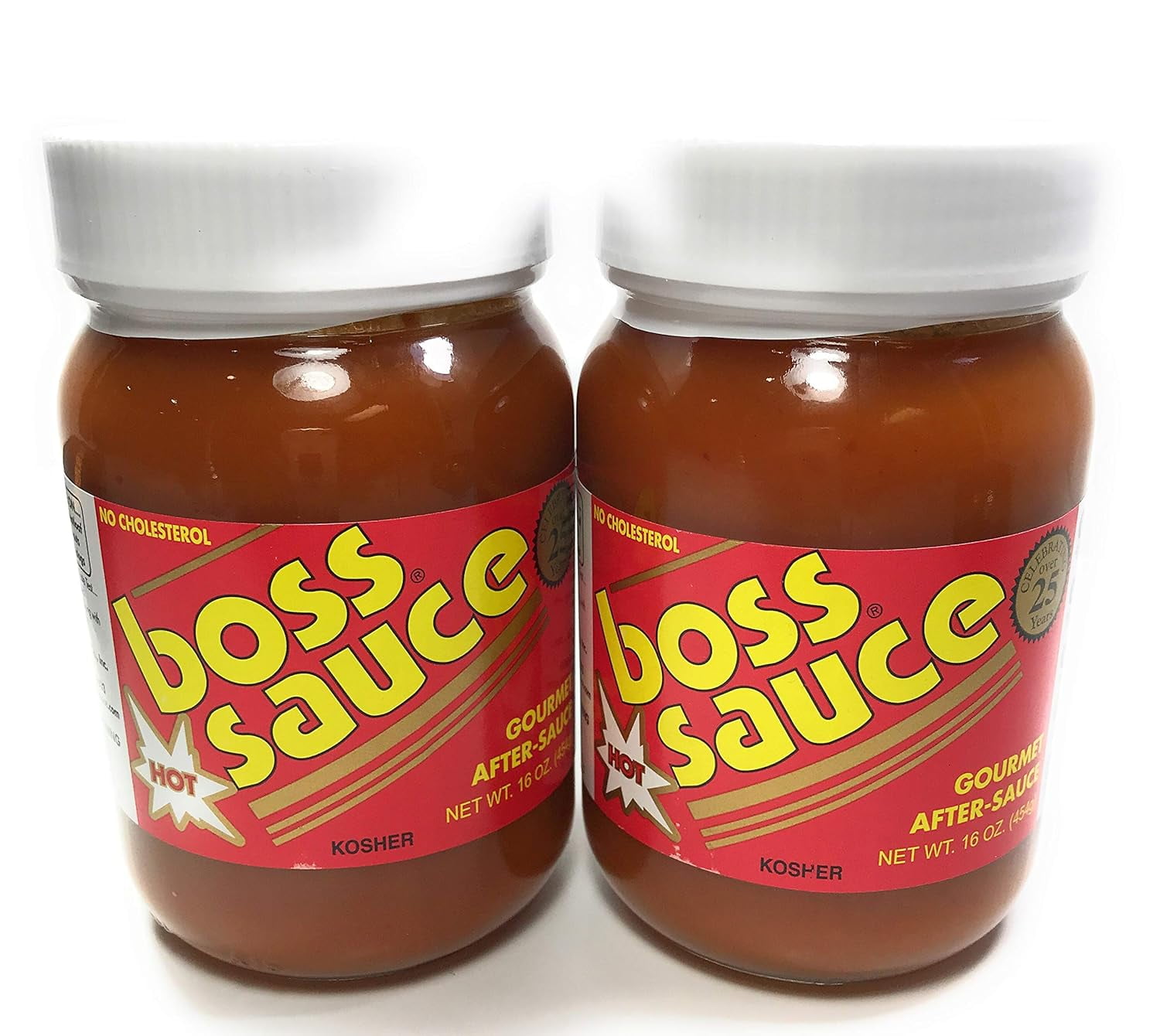 Boss Sauce HOT Gourmet After-Sauce 2 PACK 16 Oz. Hot Sauce, All-Natural ...
