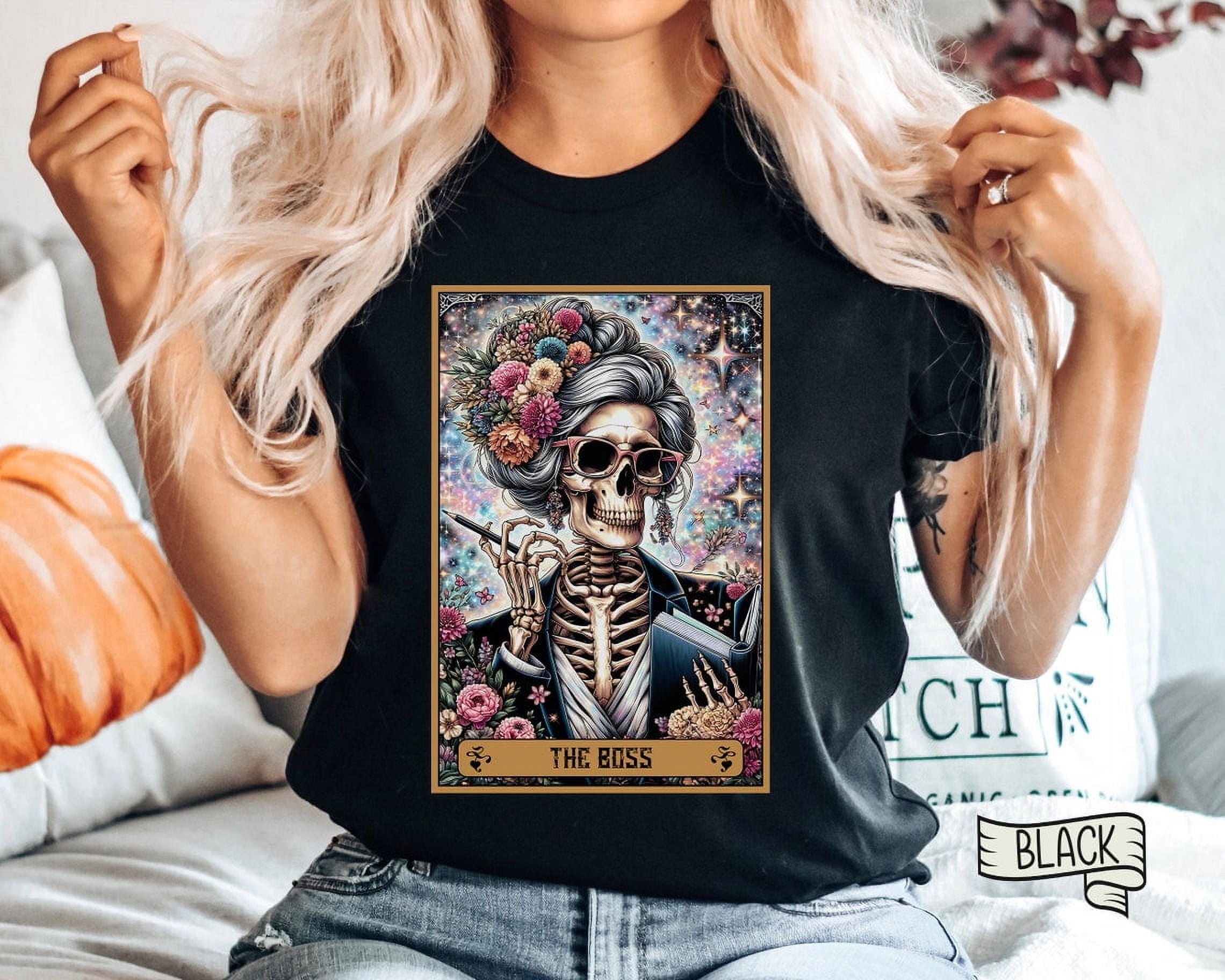 Boss Tarot Card Shirt, Skeleton Tarot Card Tee, Entreprenuer Tarot Card ...