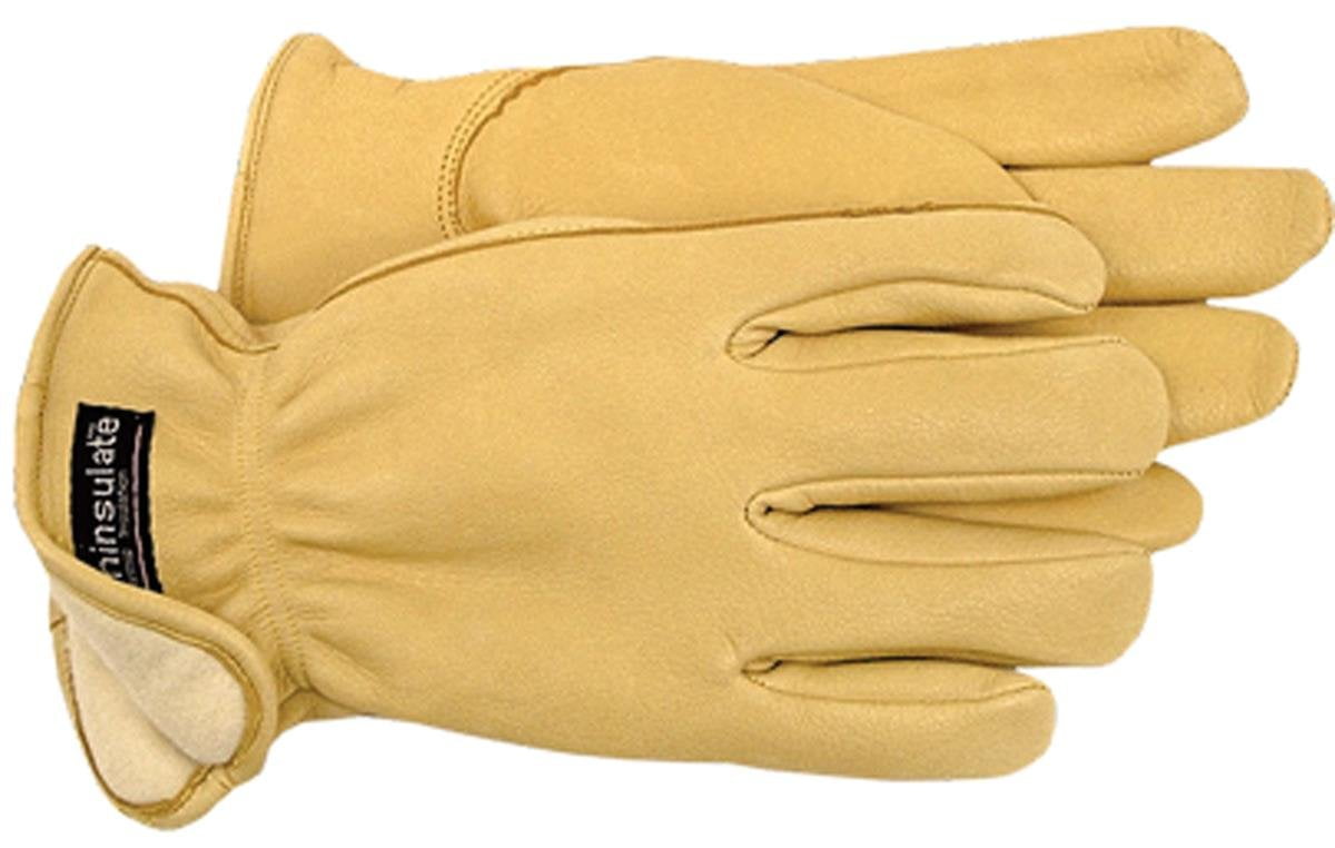 Boss Thermal Premium Deerskin Leather Work Gloves, Yellow, Small ...