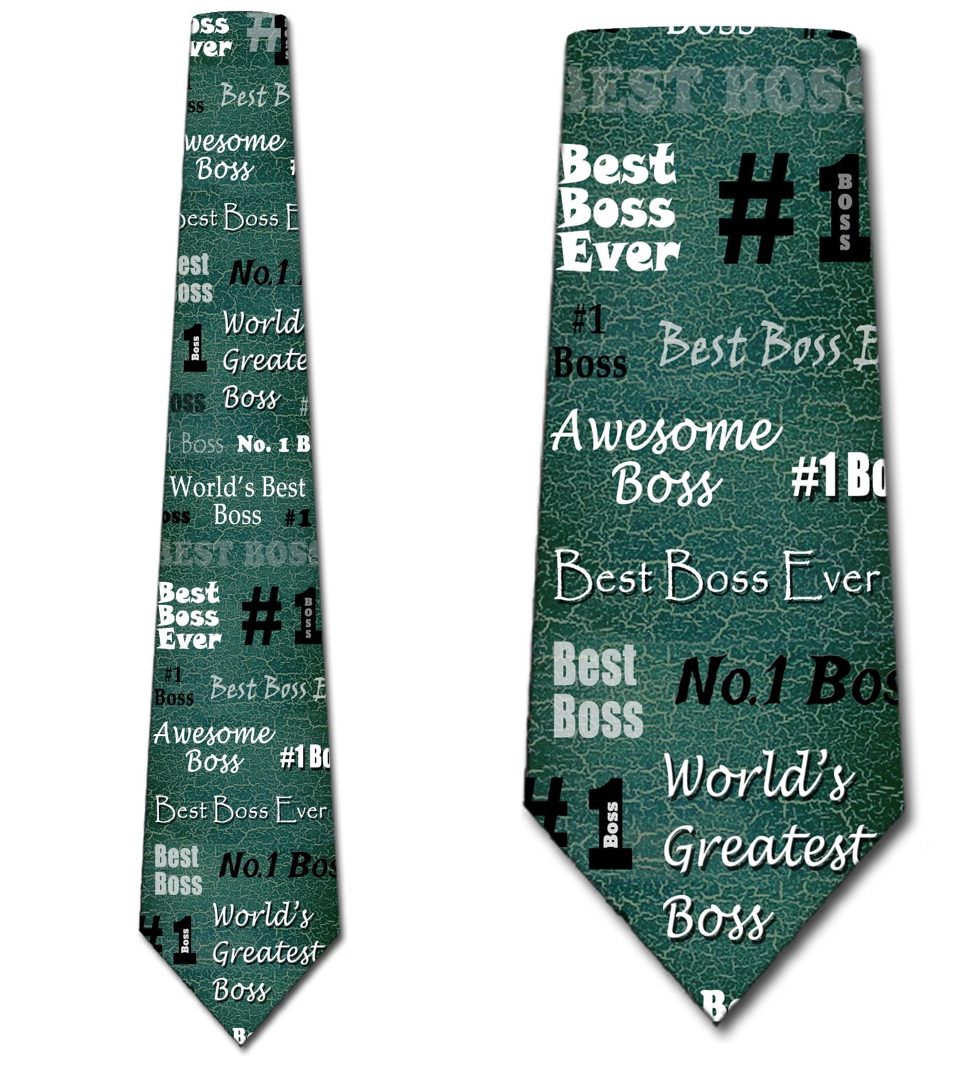 Boss's Day Ties Boss Neck Tie Mens Manager Gift Green by Three Rooker ...