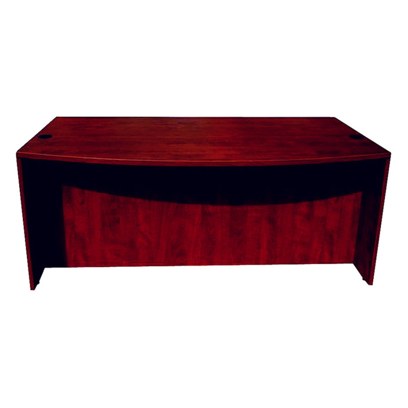 Boss N189-M Boss Bow Front Desk Shell Mahogany 71 in. W36-41 in. D29.5 ...