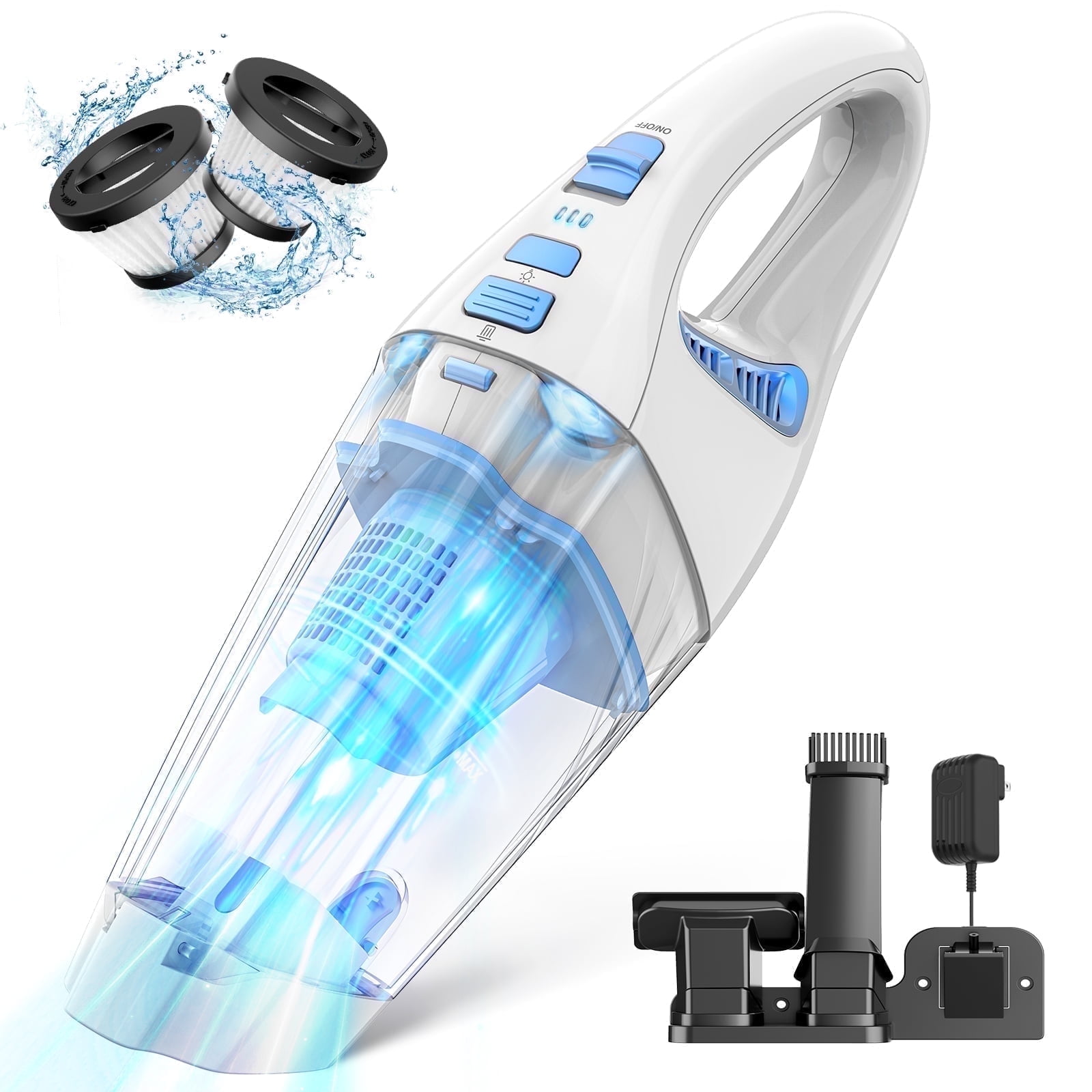 Bossdan Handheld Vacuum Cordless, Mini Car Hand Held Vacuum with ...
