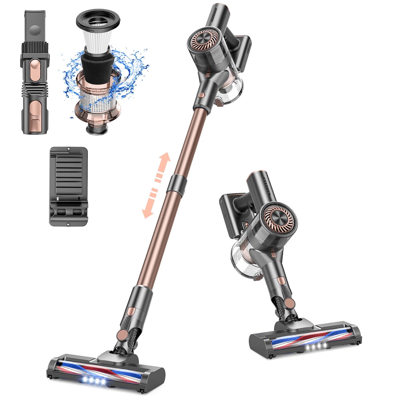 ROOMIE TEC Dylon Powerful Cordless Stick Vacuum Cleaner, 2 in 1 ...