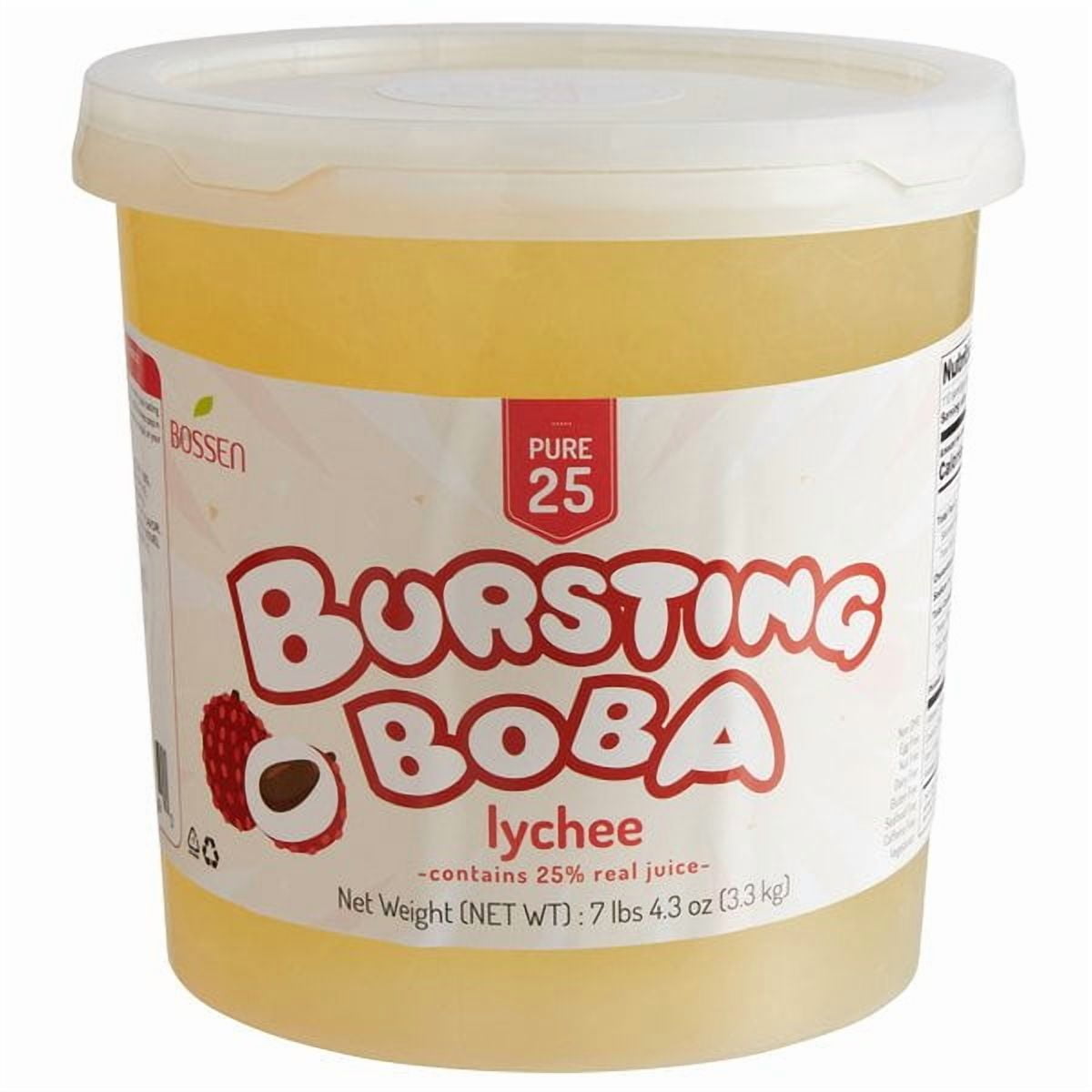 Bossen 7.26 lb. Pure25 Lychee Bursting Boba - Walmart.com