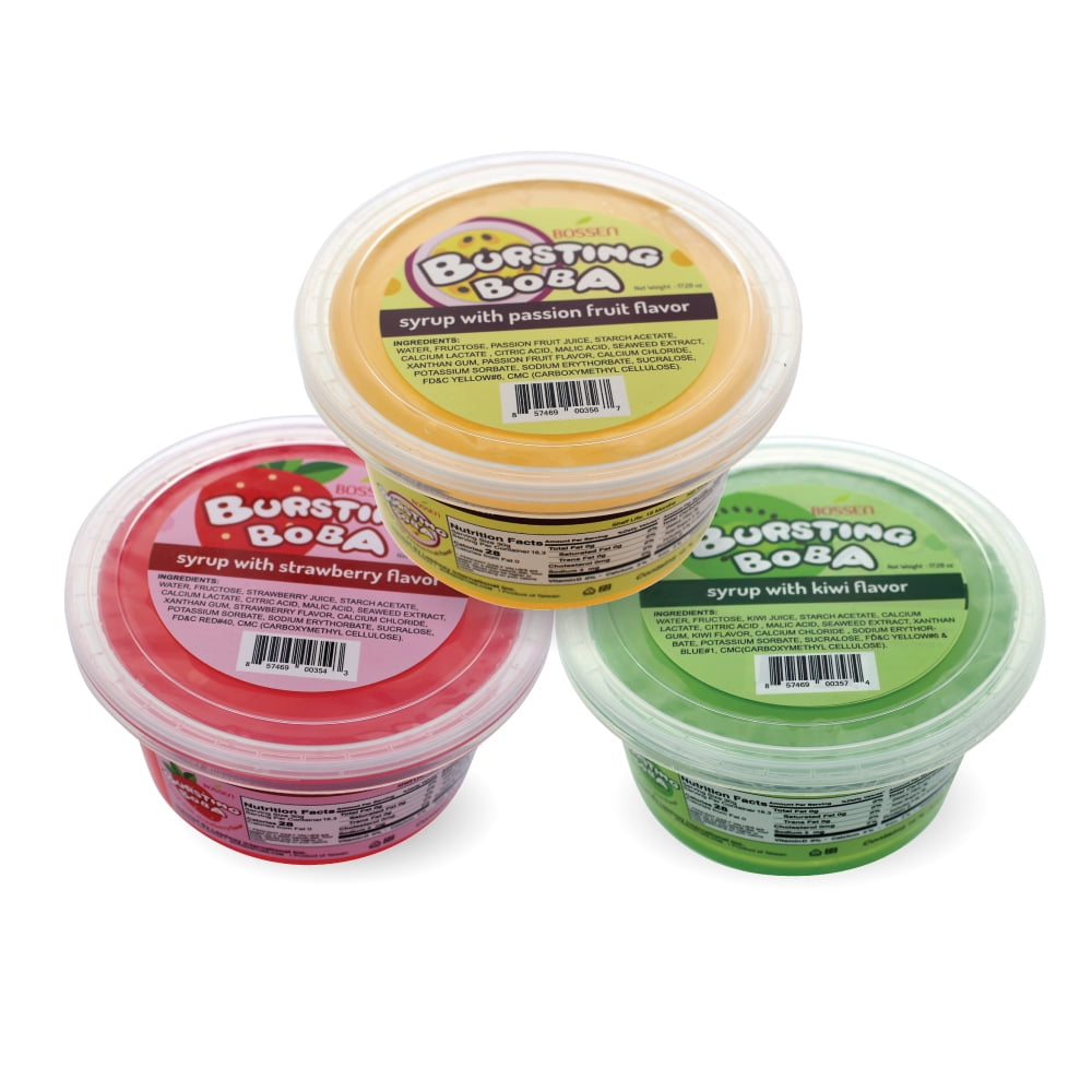 Bossen Bursting Boba Minis Fun Party Kit - 3 flavors: Strawberry ...