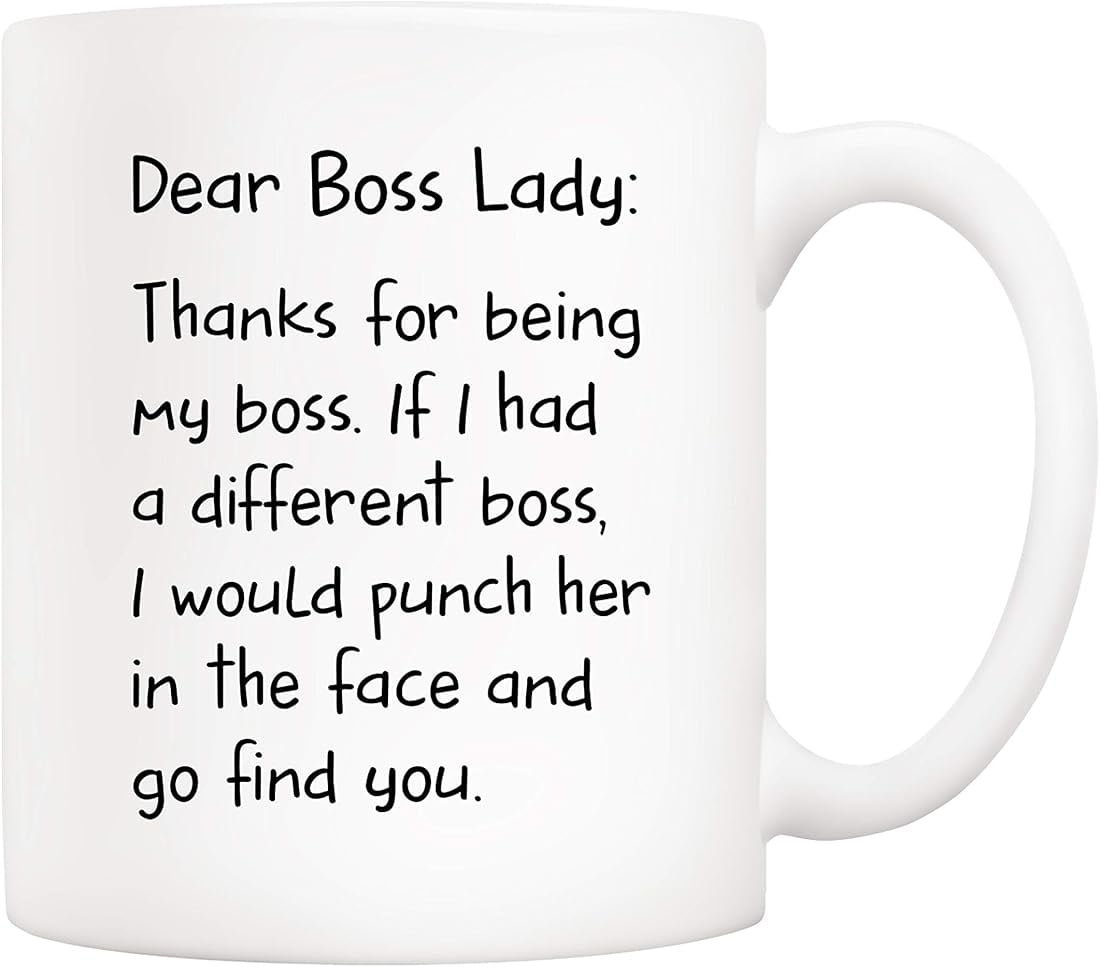 Bosses Day Funny Boss Lady Office Coffee Mug Christmas Gifts from Co ...