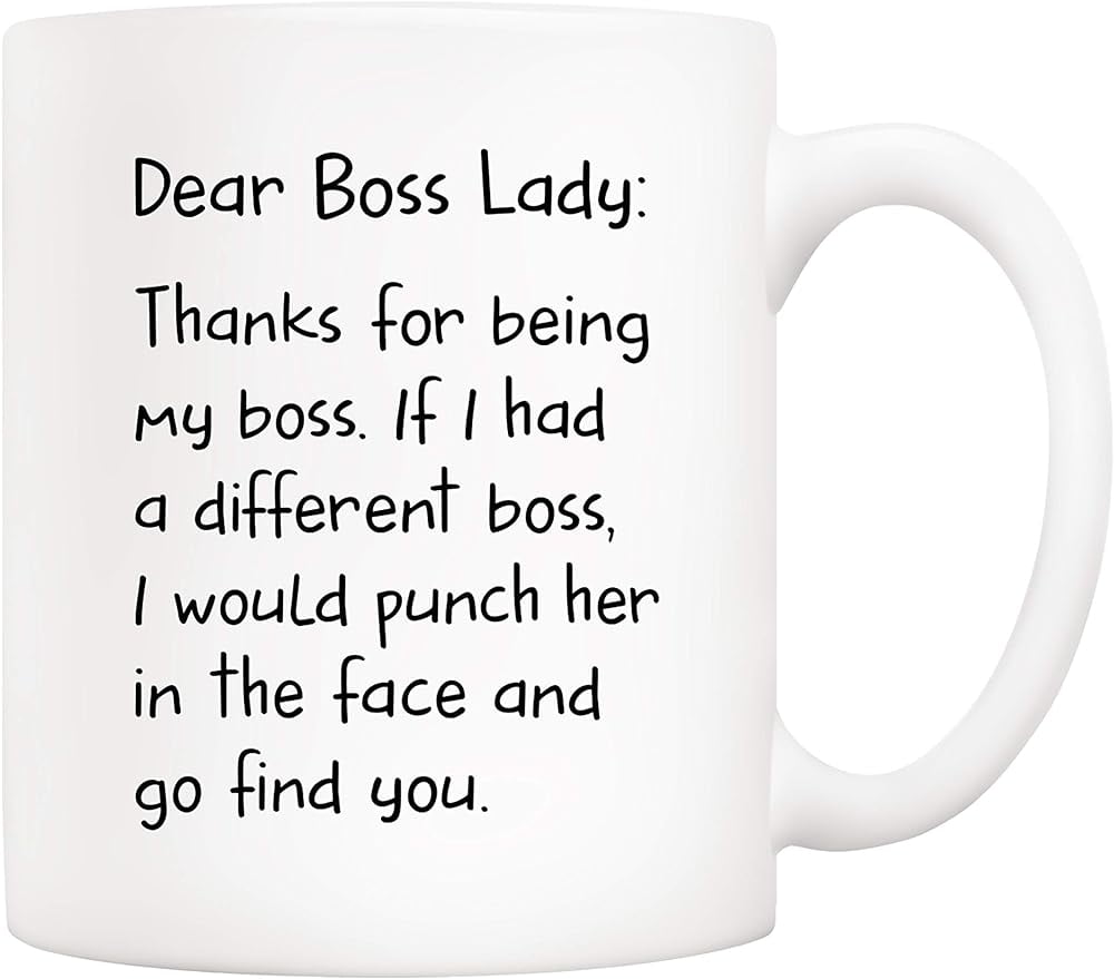 Bosses Day Funny Boss Lady Office Coffee Mug Christmas Gifts from Co ...
