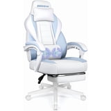 Bossin Gaming Chairs with Footrest,Massage Leather Game Chair for ...