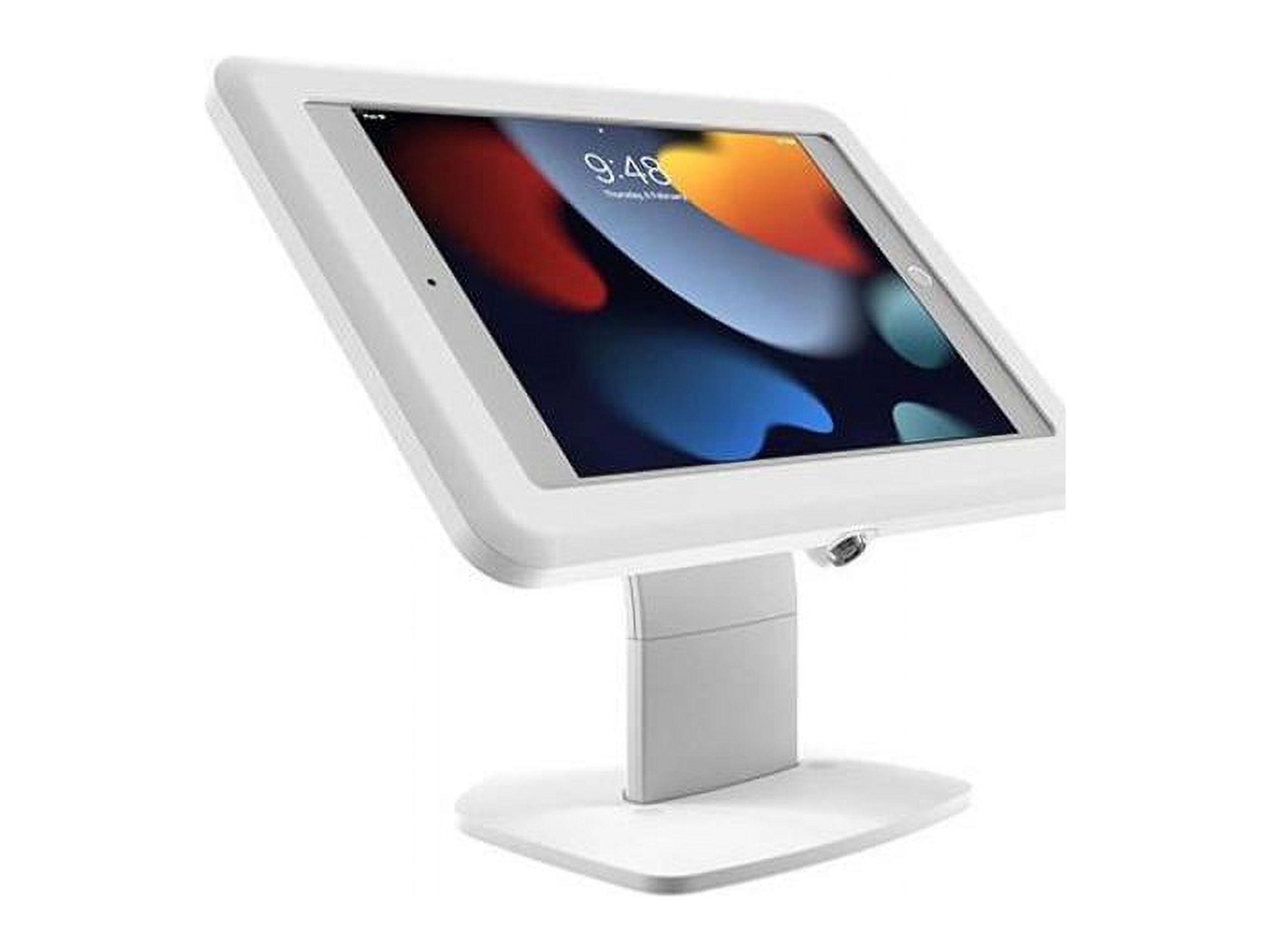 Bosstab Lockable iPad Stand, Adjustable Tilt, Cable Management, White ...