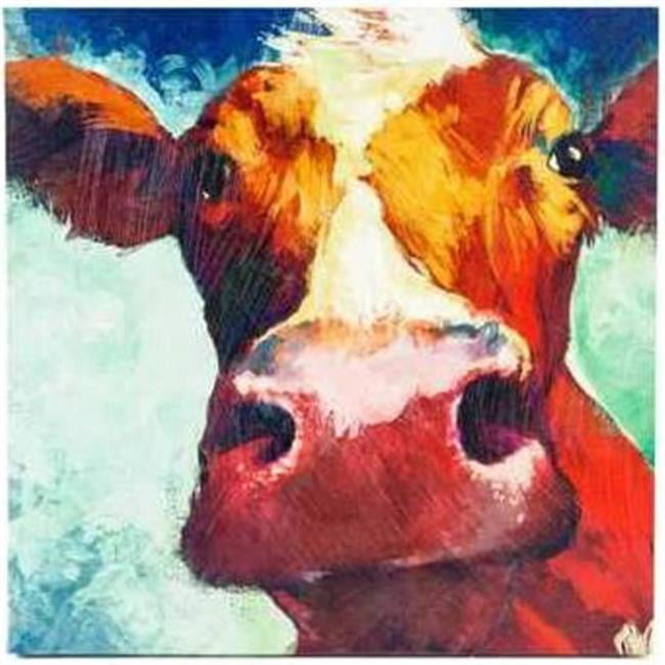 Manual Bossy The Cow Canvas Art - Walmart.com