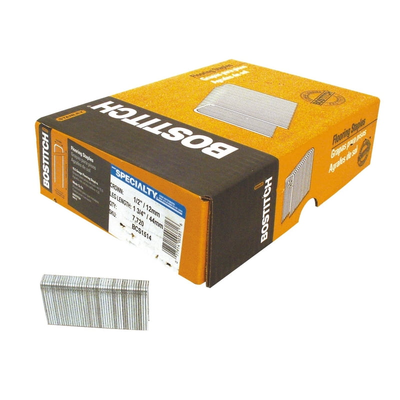 Bostitch 1/2 in. W X 1-3/4 in. L Galvanized Steel Wire Staples 15.5 Ga ...