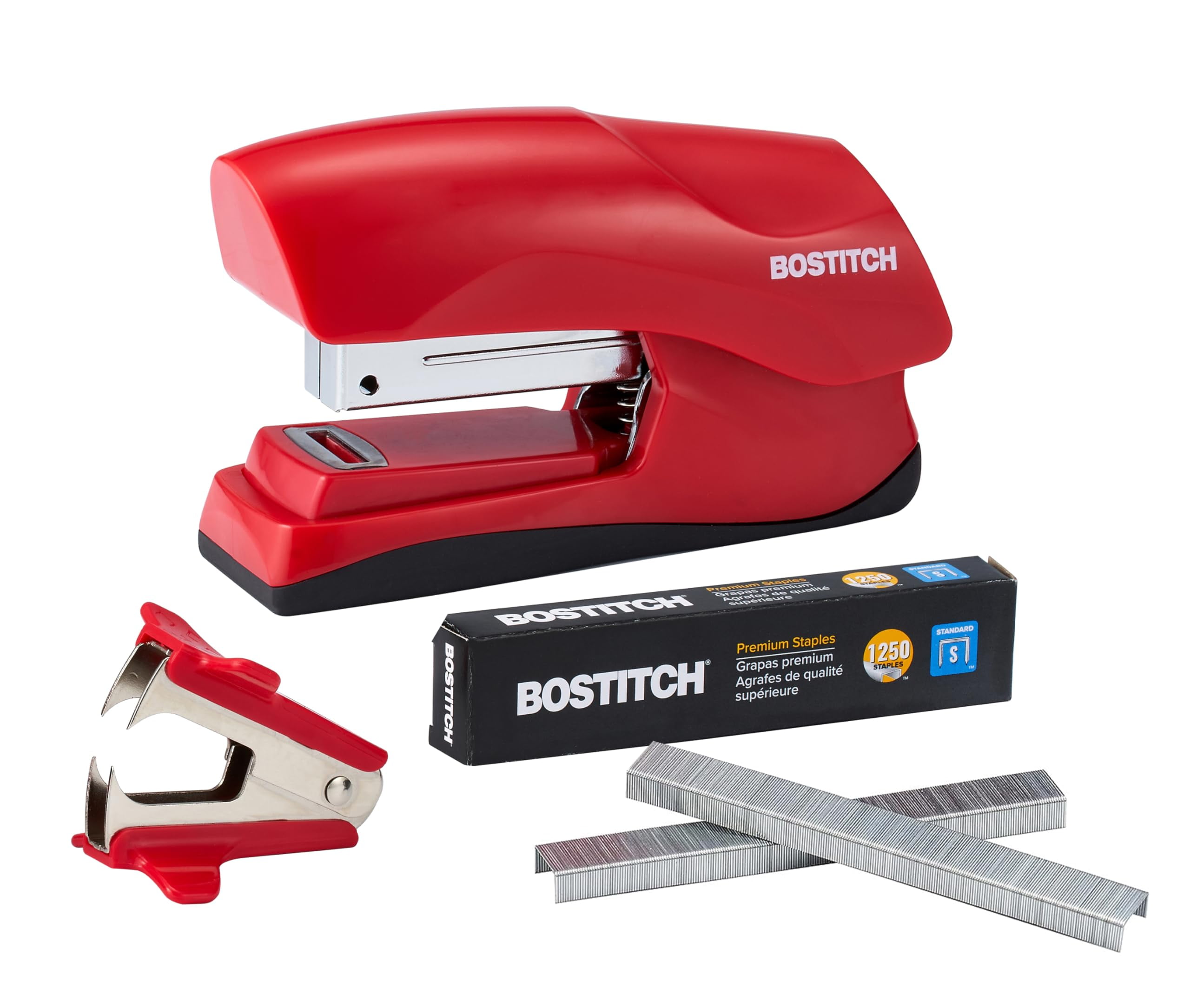 Bostitch Heavy Duty 40 Sheet Stapler with Staples & Remover - Red ...
