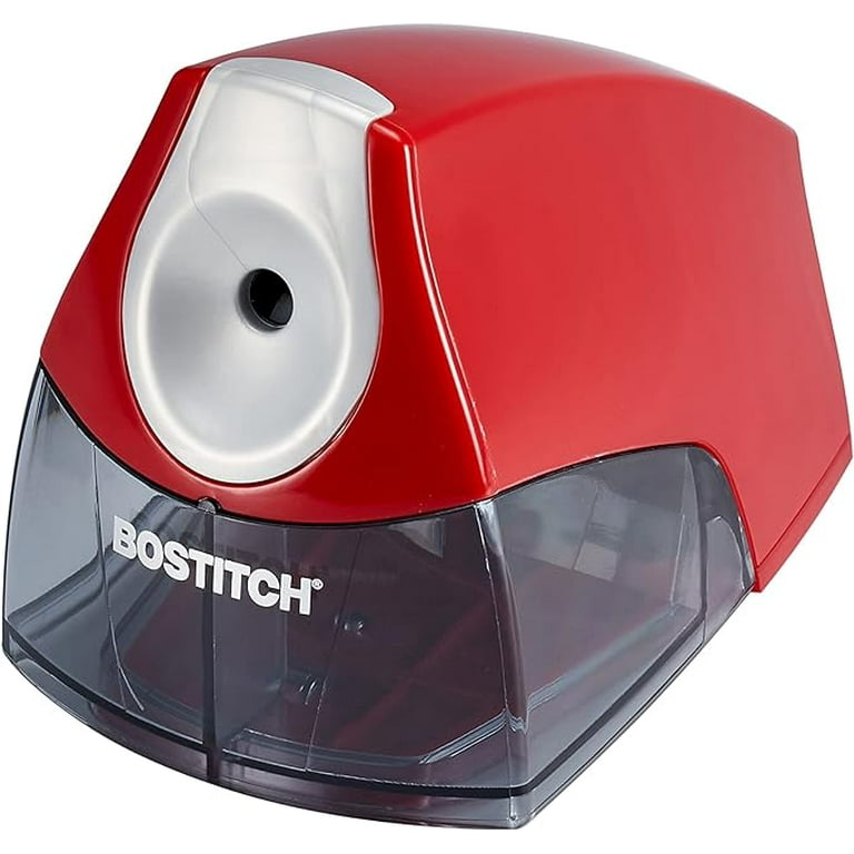 Bostitch Office Personal Electric Pencil Sharpener Powerful Stall Free Motor High Capacity Shavings Tray Red EPS4 RED Walmart