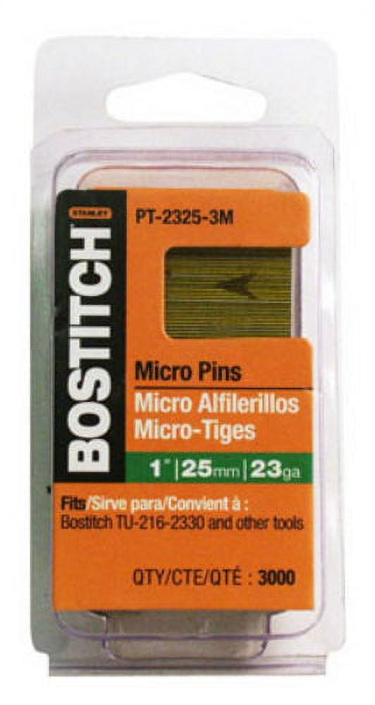Bostitch PT-2319-3M Coated Pin Nails, 3/4", 23 Gauge, 3000-Count ...
