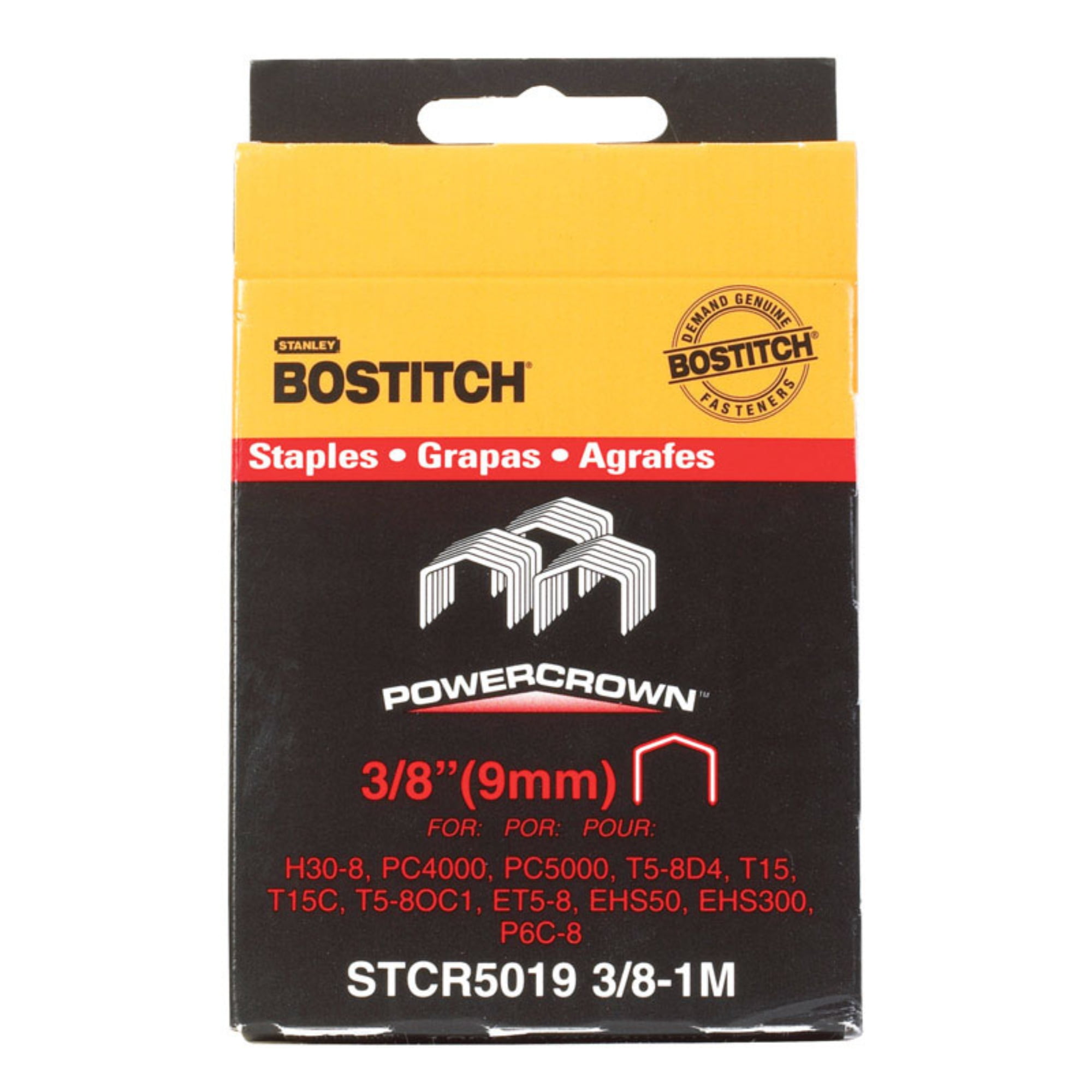 Bostitch PowerCrown Wide Crown Staples 7/16 in. W X 3/8 in. L 18 Ga ...