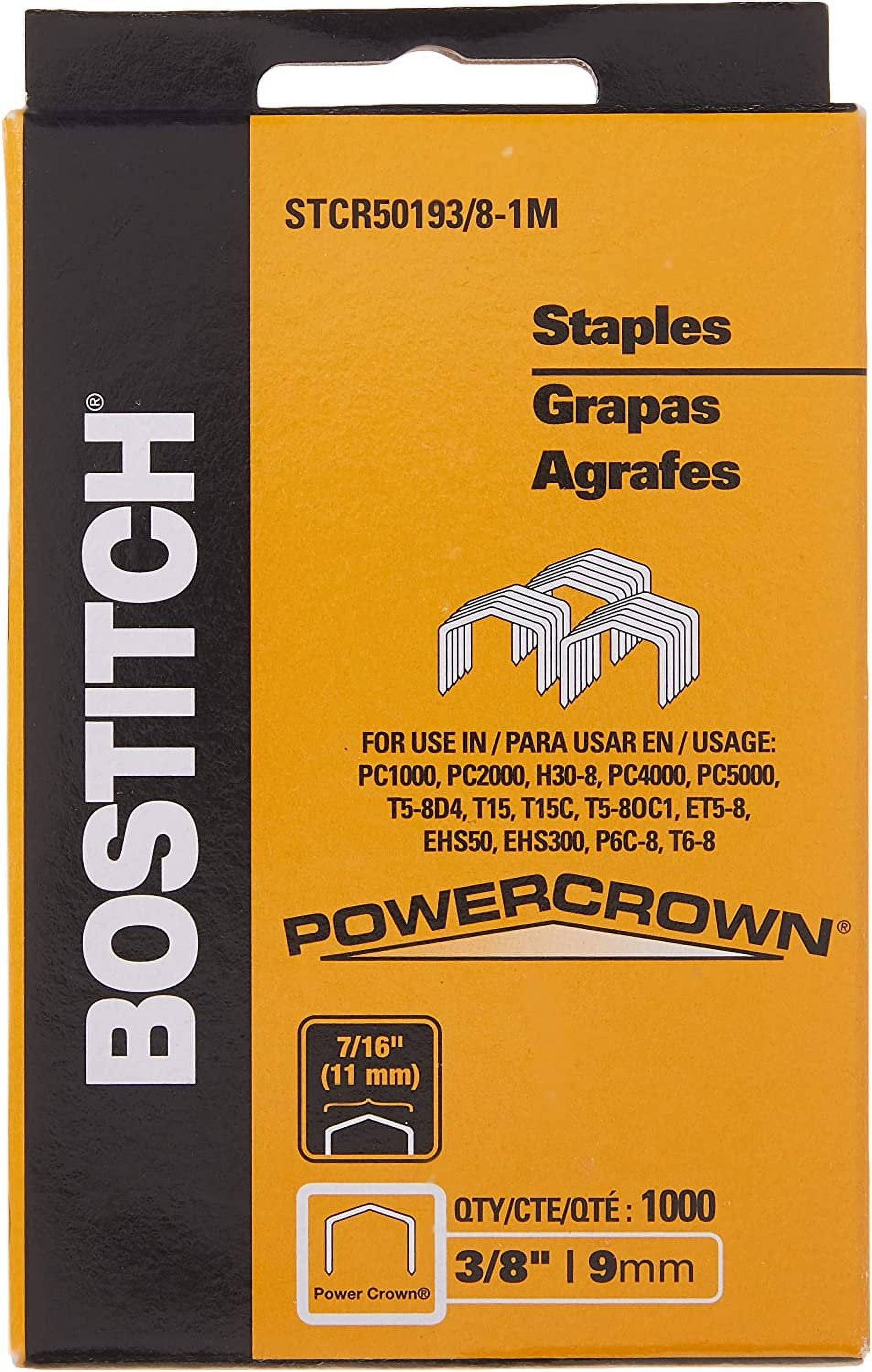 Bostitch PowerCrown Wide Crown Staples 7/16 in. W X 3/8 in. L 18 Ga ...