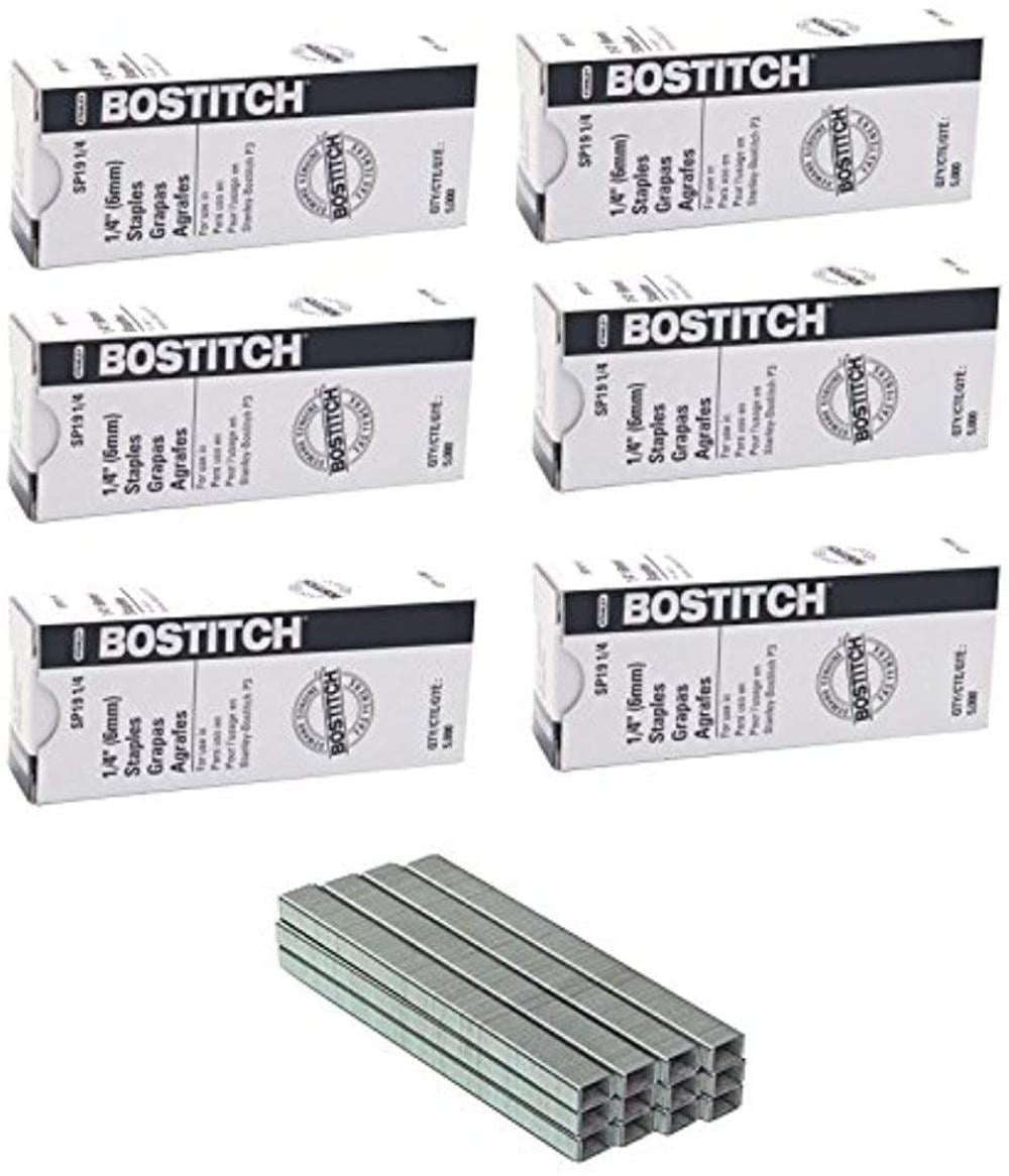 Bostitch Premium Staples for P3 Plier Stapler, 0.25-Inch Leg, 6 Boxes ...