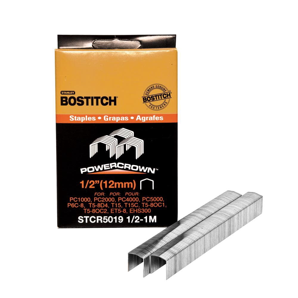 BOSTITCH STCR50191/2-1M 1/2-Inch by 7/16-Inch Heavy-Duty PowerCrown ...