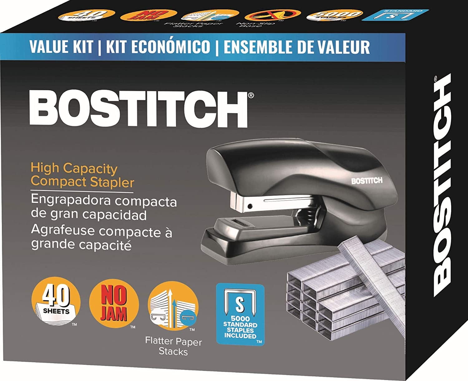 Bostitch Stapler with Staples Value Pack Set Heavy Duty Stand Up ...