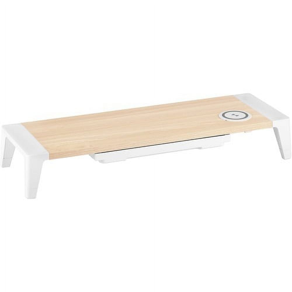 Bostitch Wireless Charging Wooden Monitor Stand 33 lb Load Capacity ...