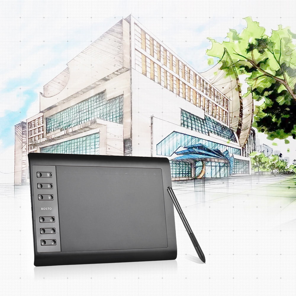 Bosto 1060 Plus Animation Tablet Pad with Wireless Battery-free Stylus ...