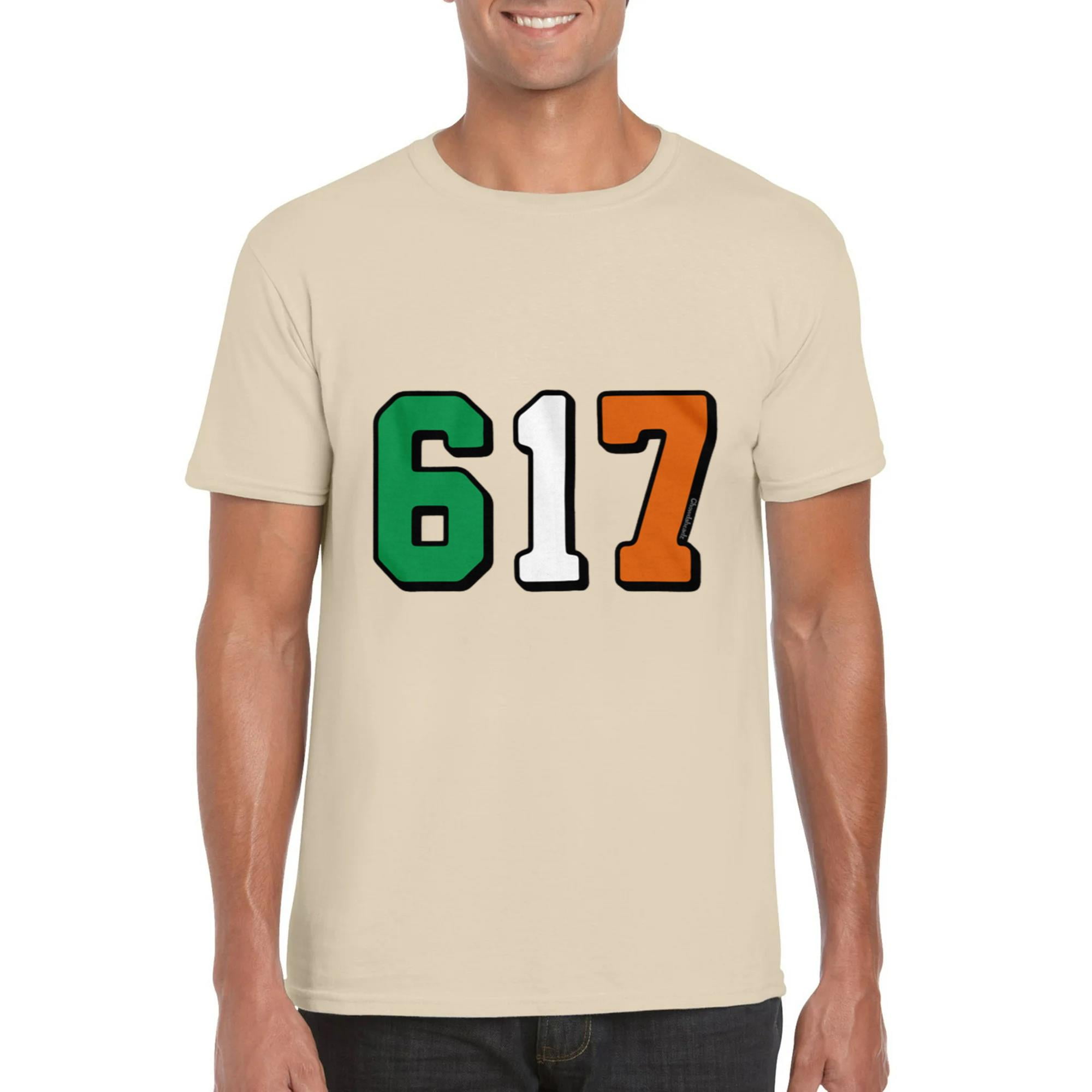 Boston 617 Irish Flag Local Pride Irish American Bold Graphic T-Shirt ...