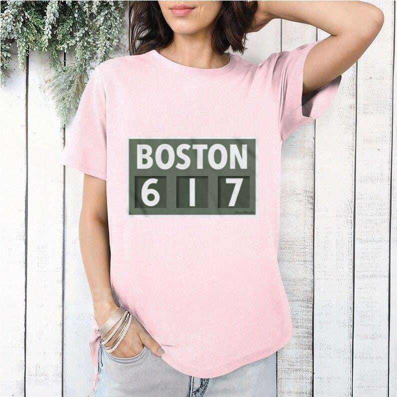 Boston 617 Scoreboard Bold Game Stats Fan Graphic Boston Number T-Shirt ...