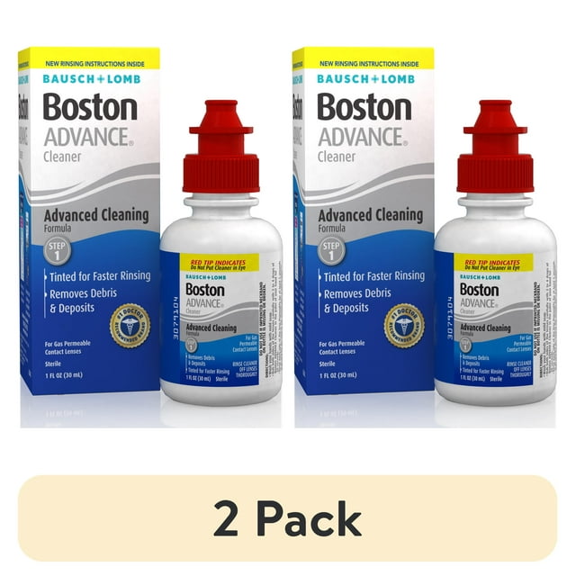 (2 pack) Boston ADVANCE Cleaner Contact Lens Solution for Rigid Gas ...