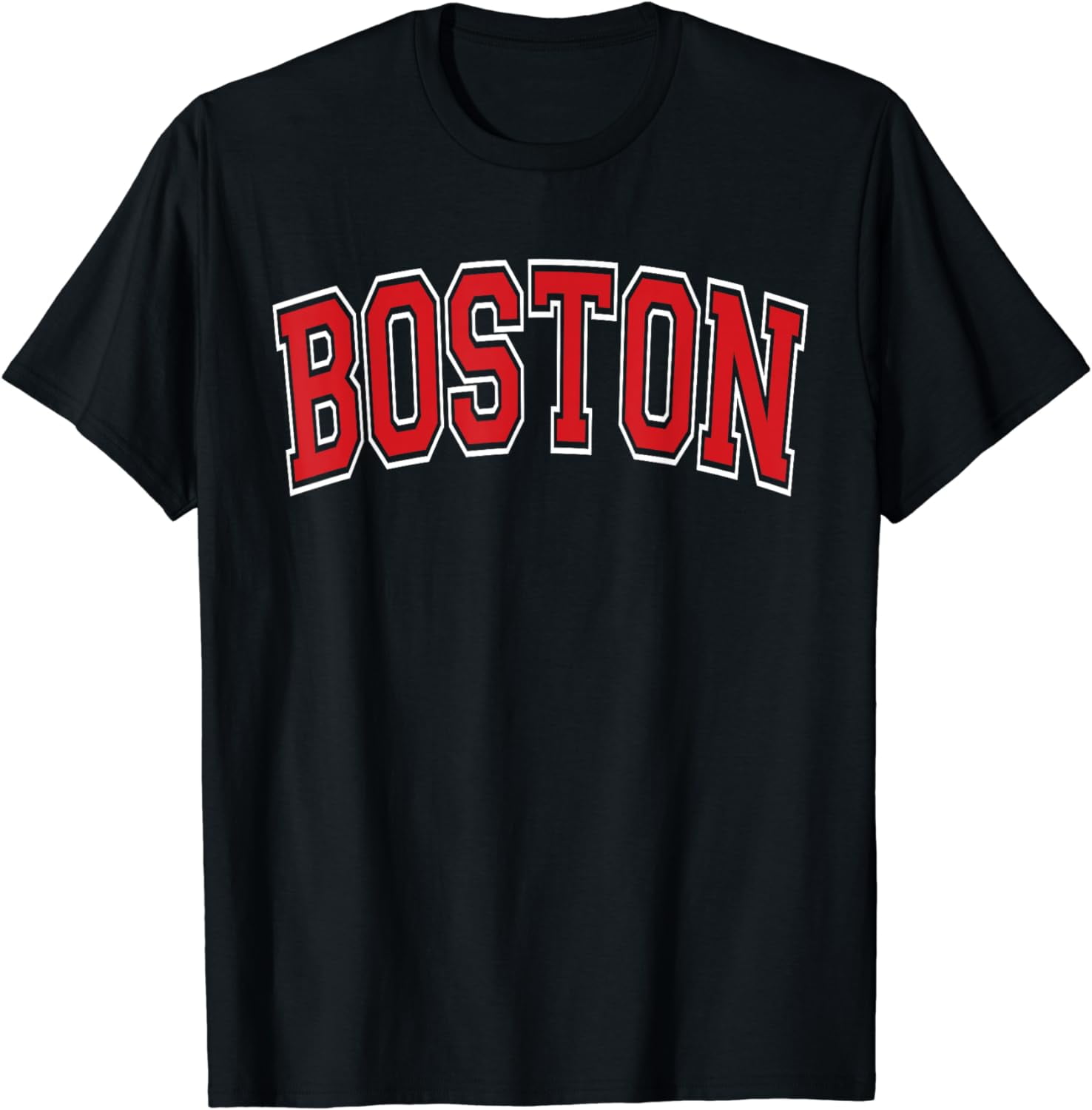 Boston Arched Text T-Shirt - Walmart.com
