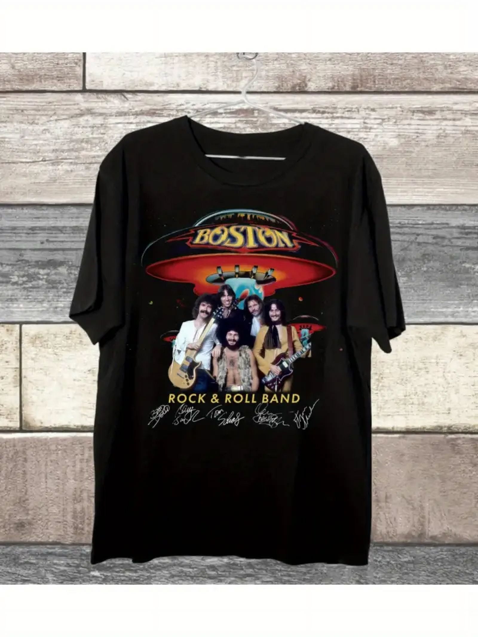 Boston Band Signature Graphic Cotton T-Shirt for Men - Rock & Roll Band ...