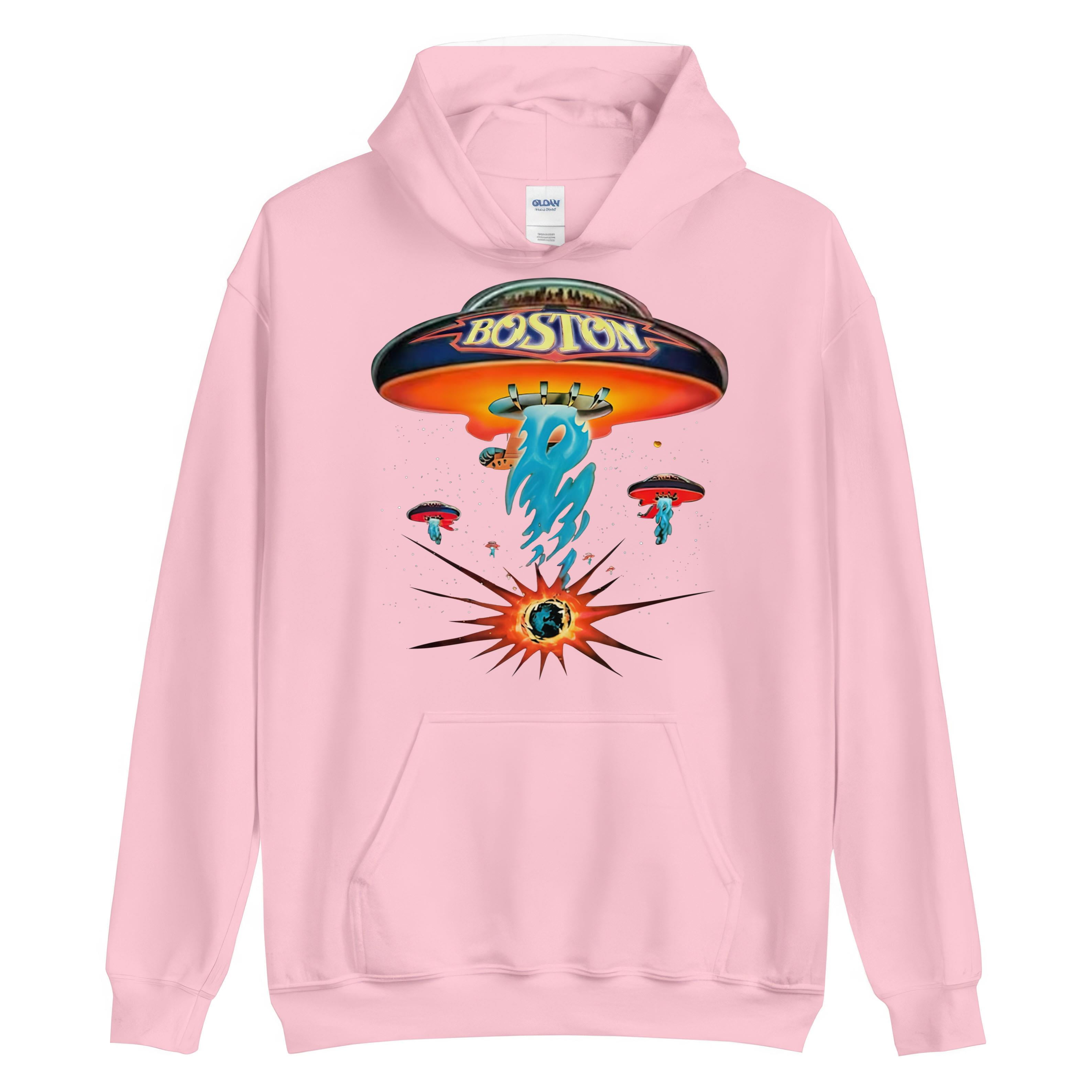 Boston Band T-shirt Spaceship Rock Band Tee Classic Back Rock T-shirt ...