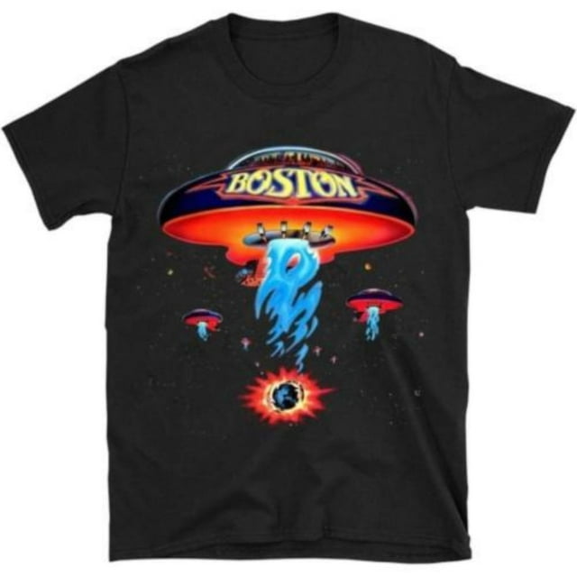 Boston Band Tshirt Poster Shirt Spaceship Rock Band T Shirts for Men ...