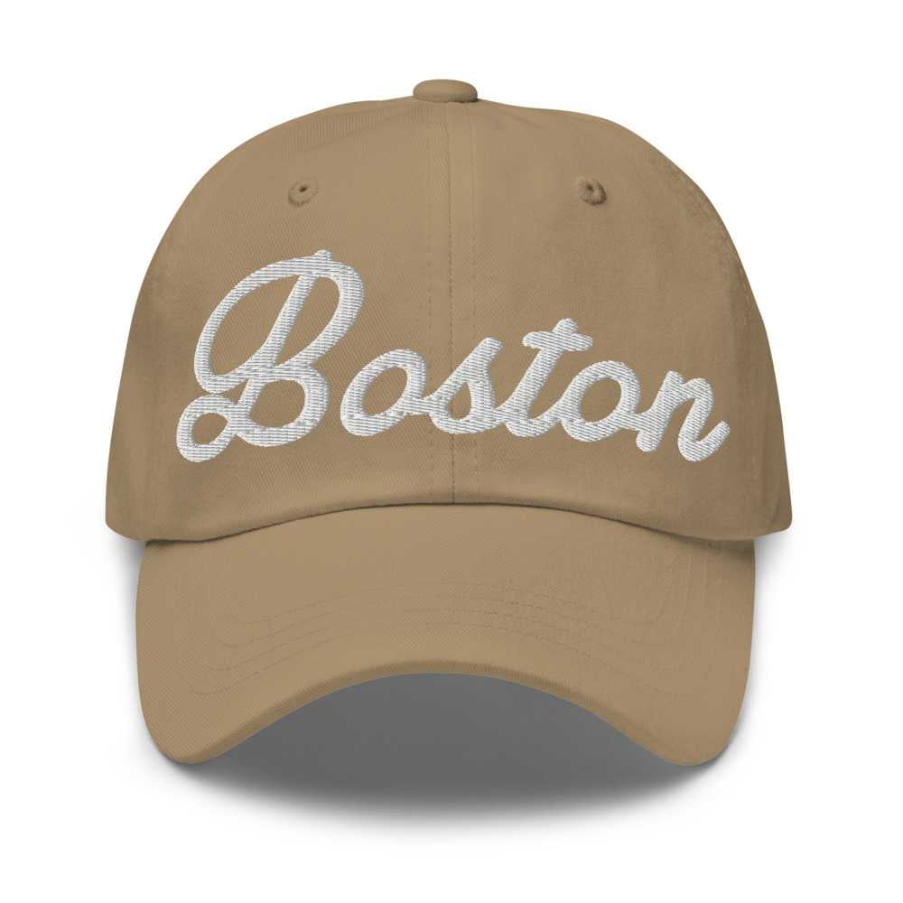 Boston Baseball Cap Boston Dad Hat Bold Script Massachusetts MA Hat ...
