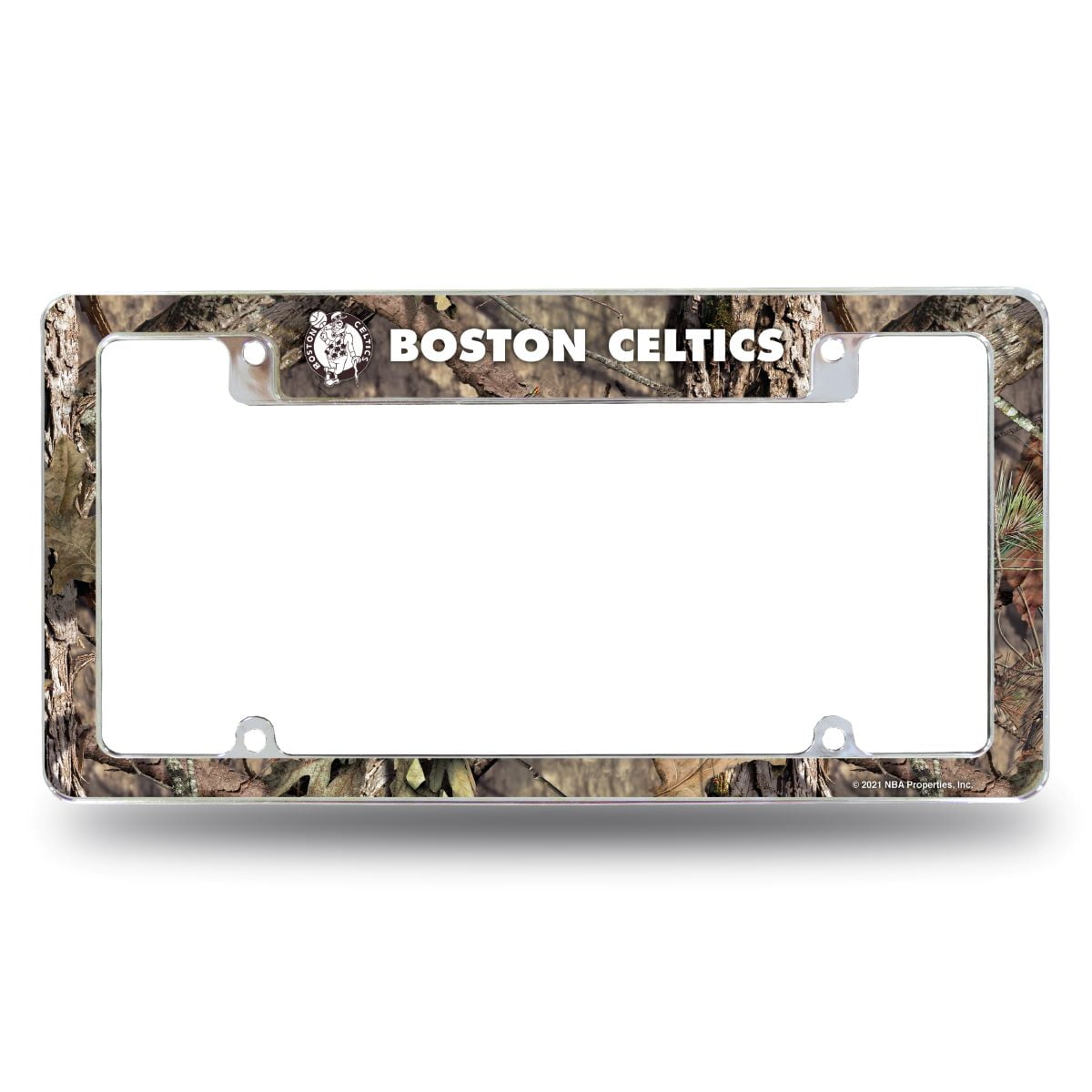 Boston Basketball Celtics Chrome Metal License Plate Frame Camouflaged ...