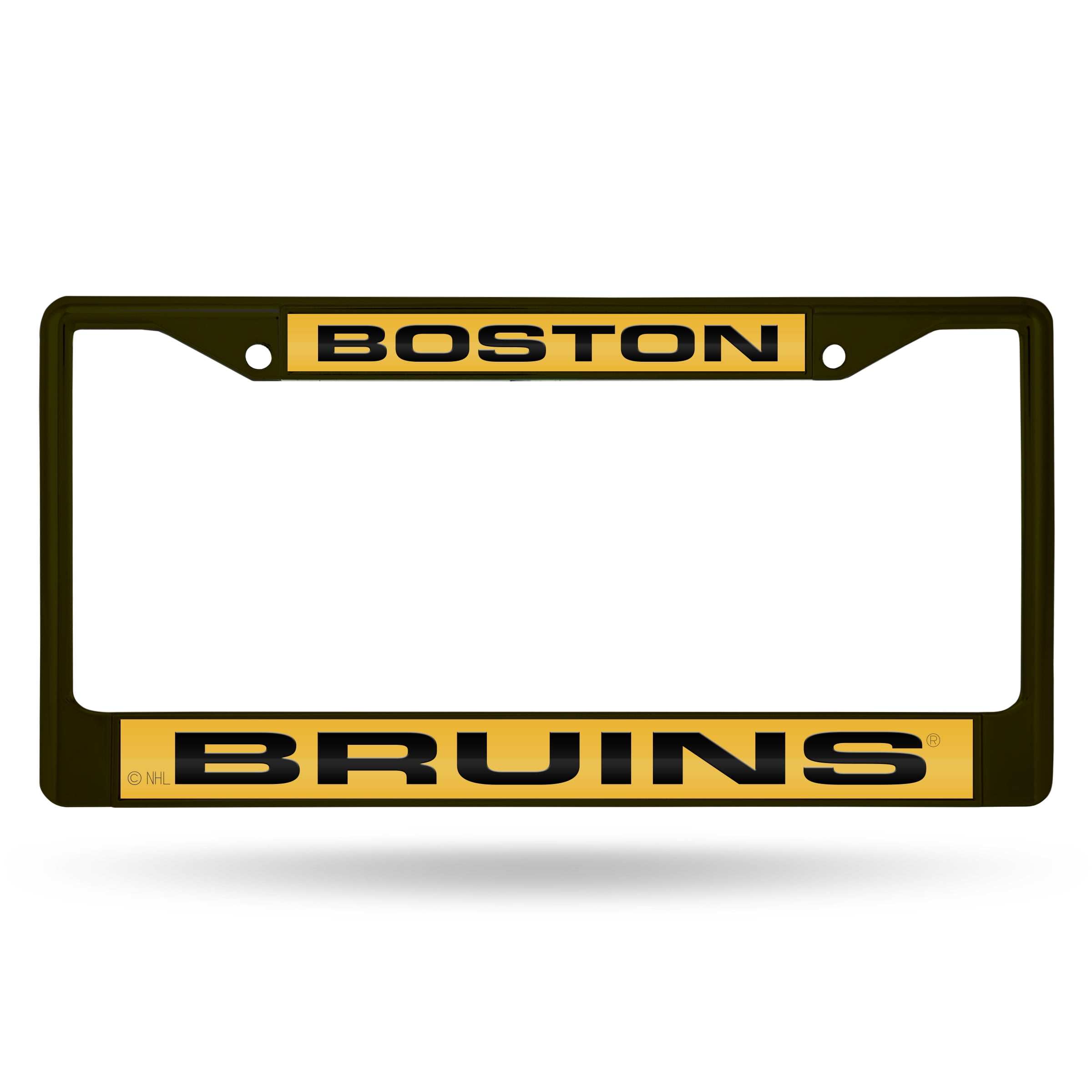 Boston-Bruin's Black Painted Metal Laser Cut License Plate Frame ...