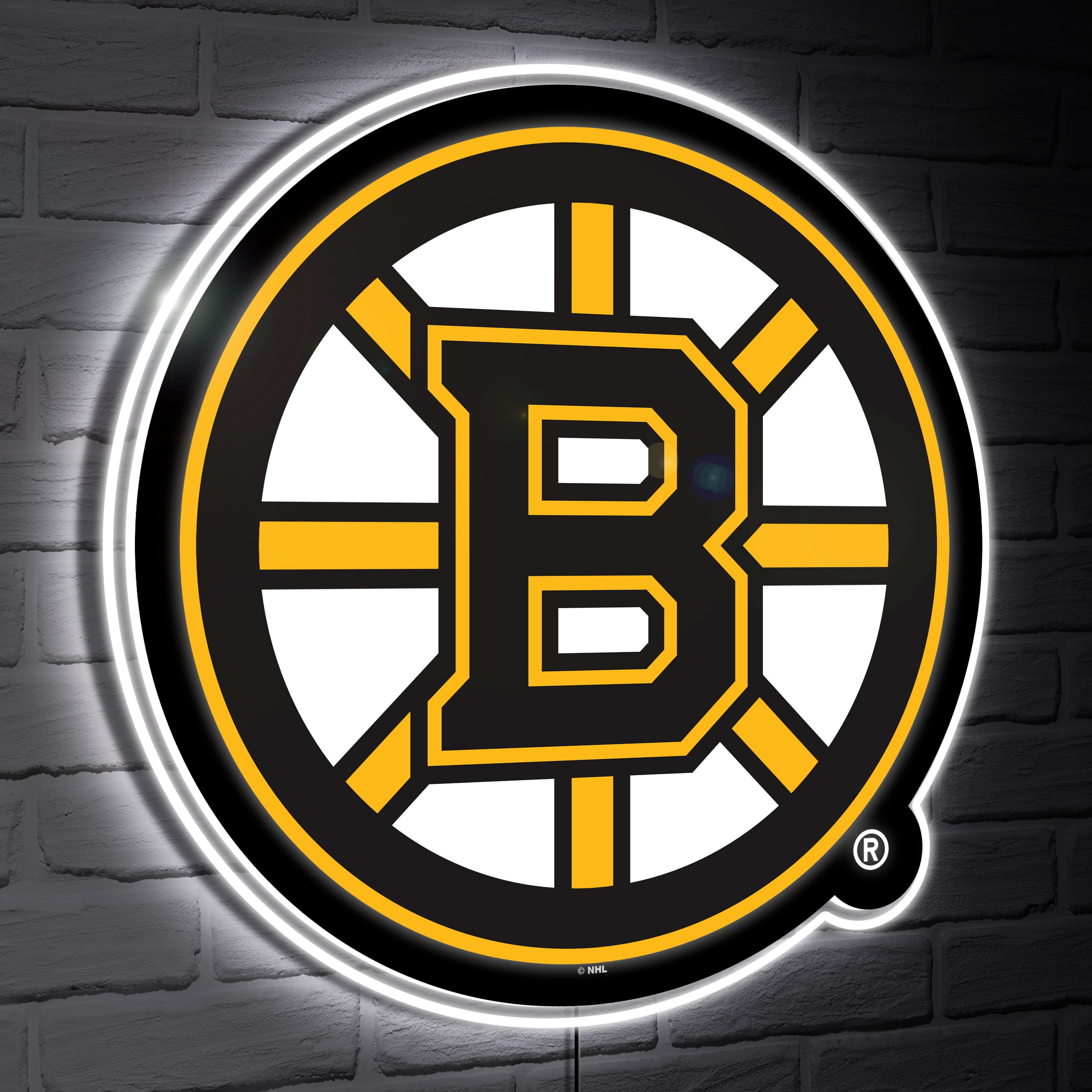 Boston Bruins LED Team Logo Shaped Lighted Wall Sign - Walmart.com
