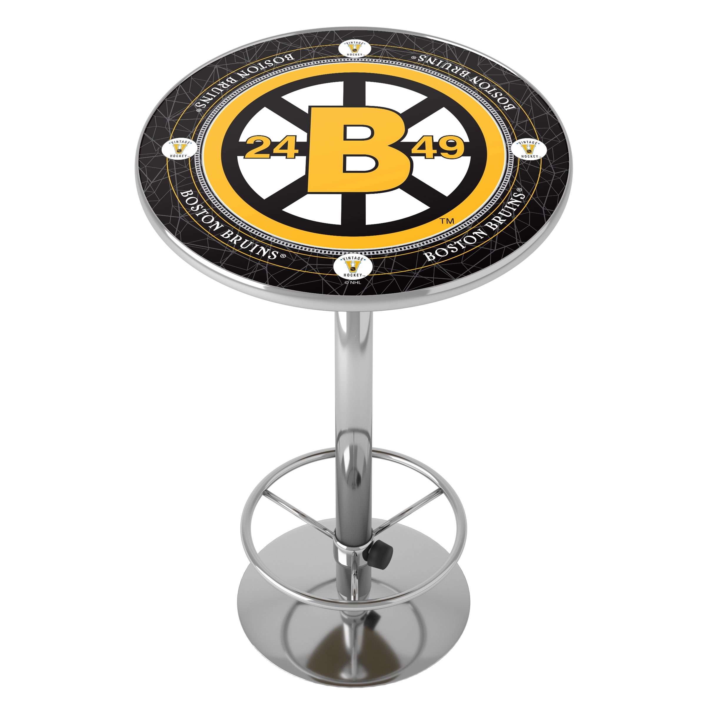 Boston Bruins Throwback Bar Table - Footrest - Acrylic Top - Walmart.com