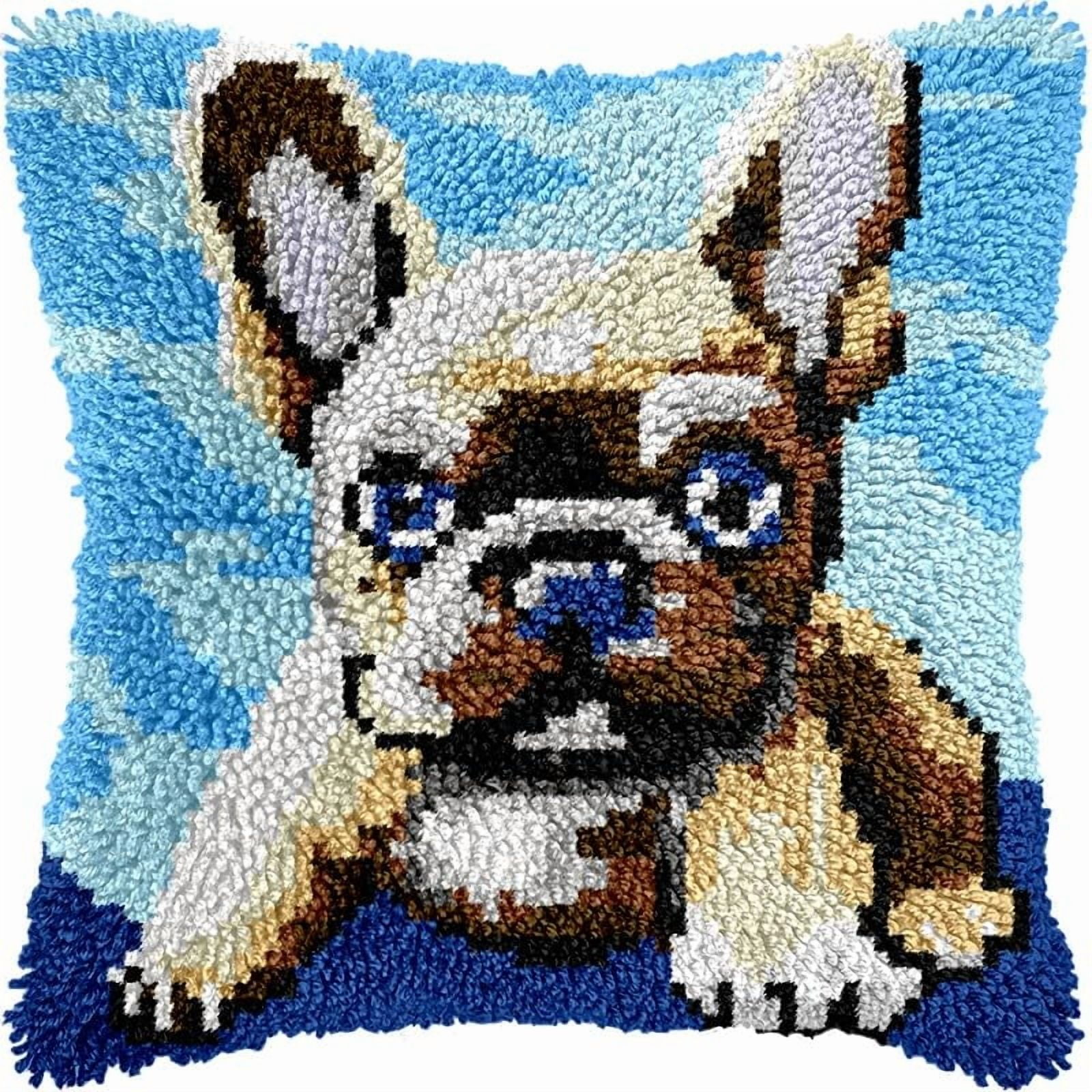 Boston Bulldog Latch Hook Pillows Kits Cushion Pillow Cover with ...