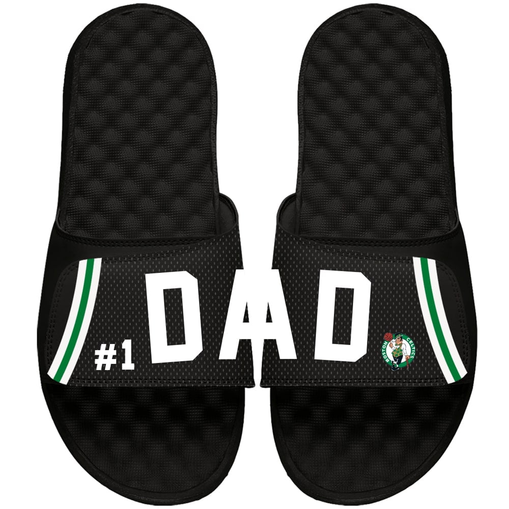 Boston Celtics ISlide Dad Slide Sandals - Black - Walmart.com