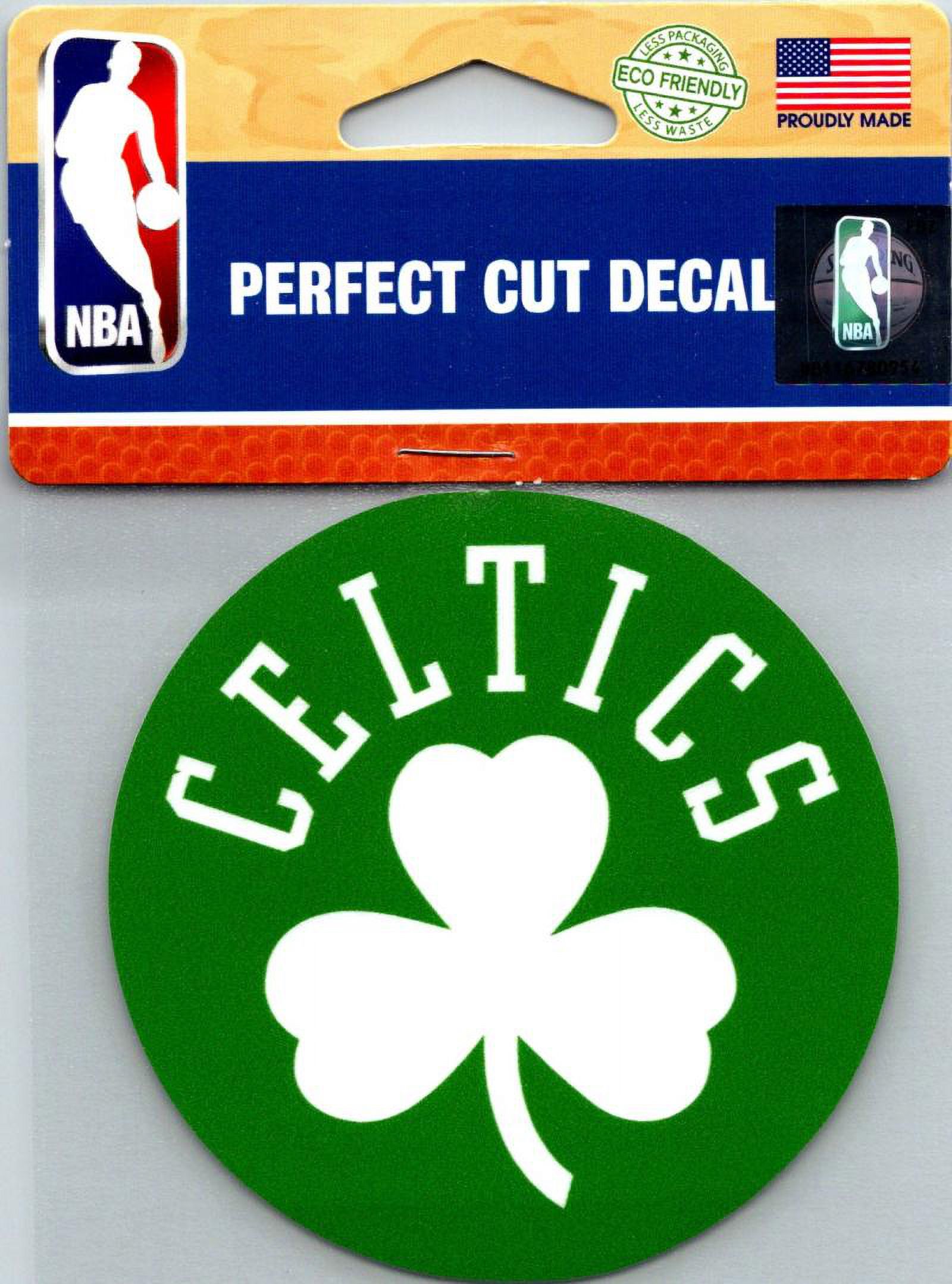 Boston Celtics Perfect Cut Colour 4"x4" Basketball Licensed Decal ...