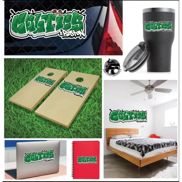 Boston Celtics Sticker Decal Graffiti Car Truck Window Wall Phone Decal ...