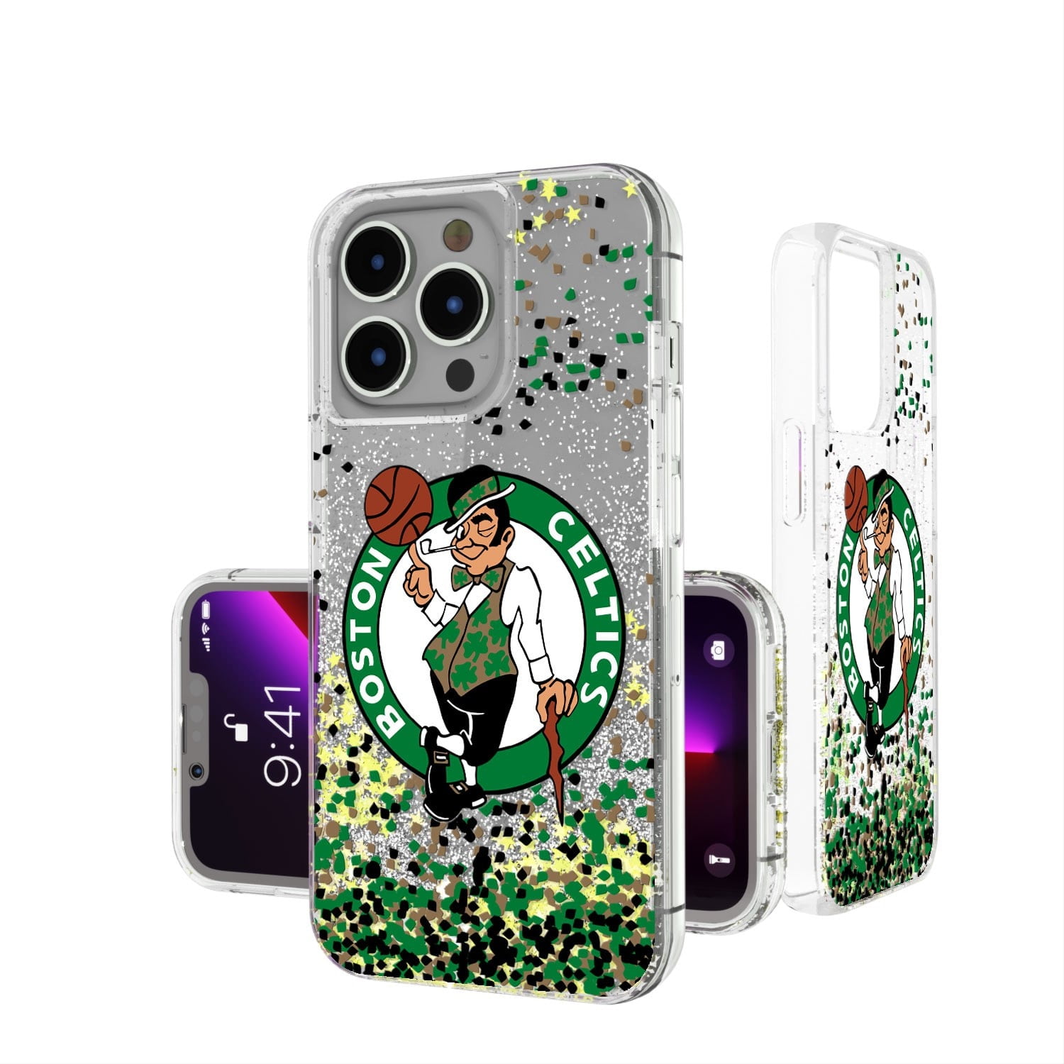 Boston Celtics iPhone Glitter Case with Confetti Design - Walmart.com